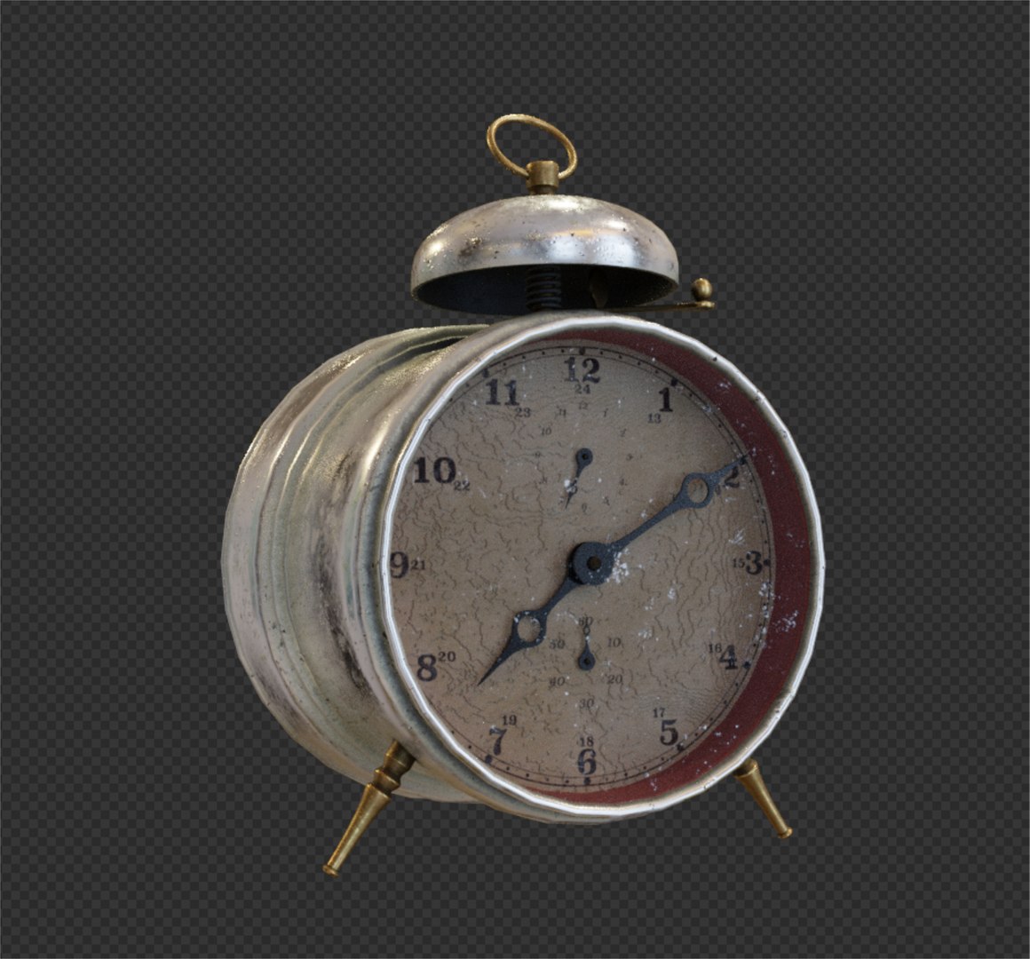 3D Alarm Clock Old Model - TurboSquid 1675360