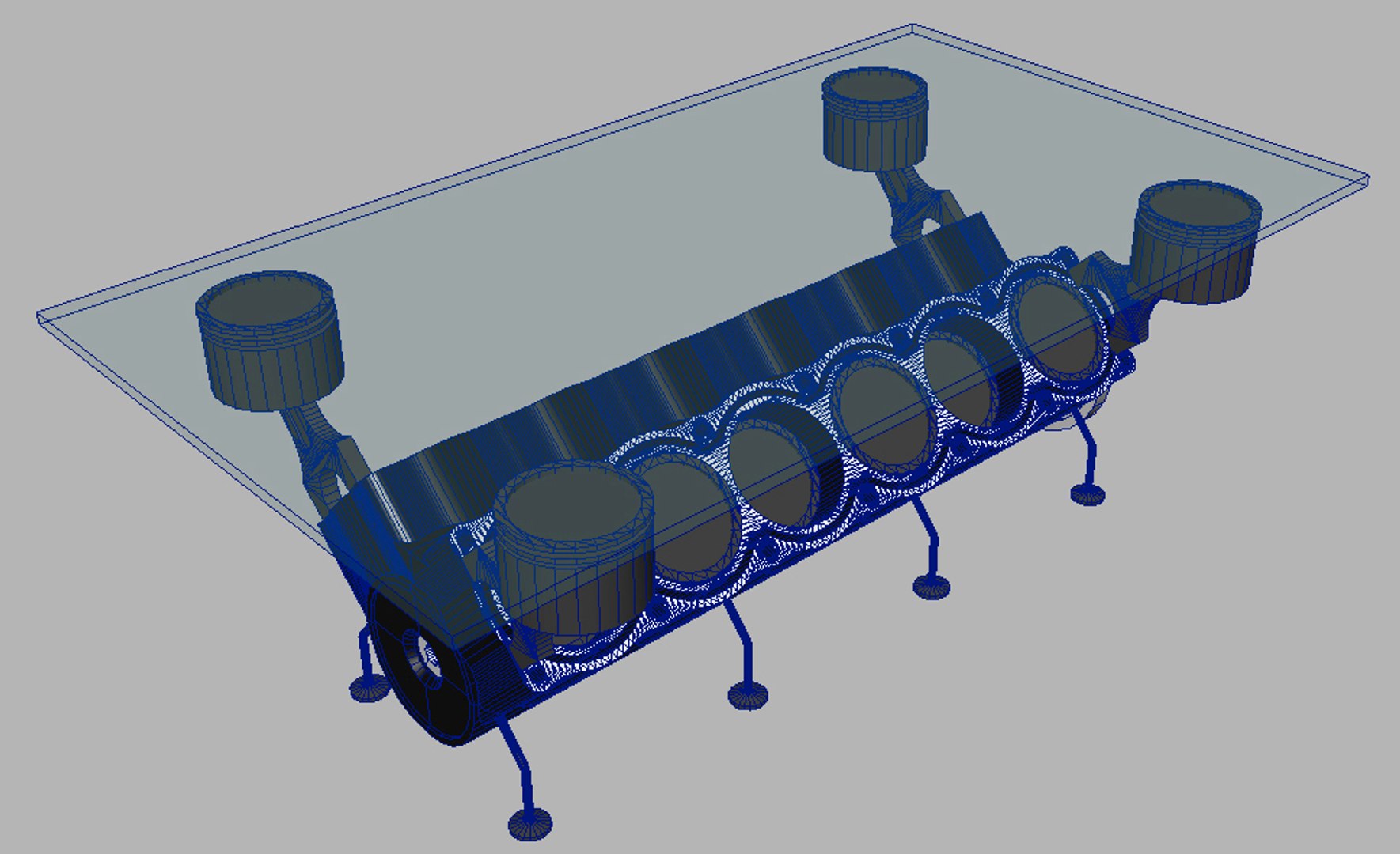 3d Engine Table V12 Model