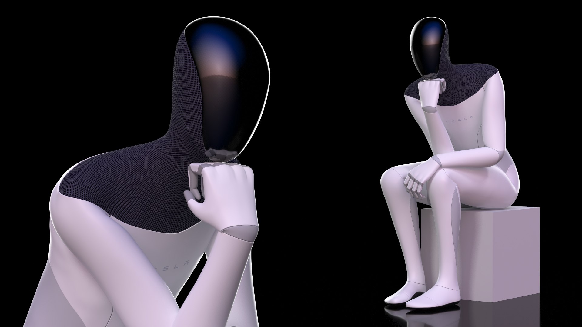 3D Tesla Bot Thinker Pose - TurboSquid 1807023