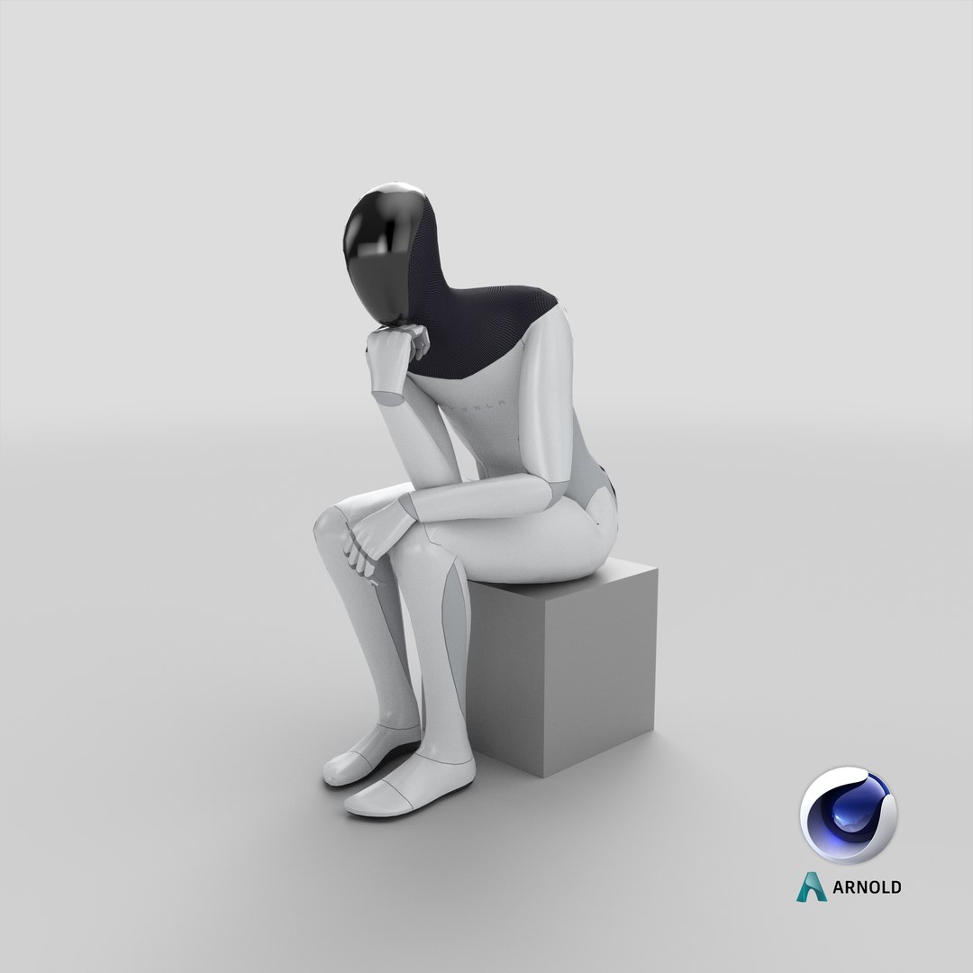 3D Tesla Bot Thinker Pose - TurboSquid 1807023