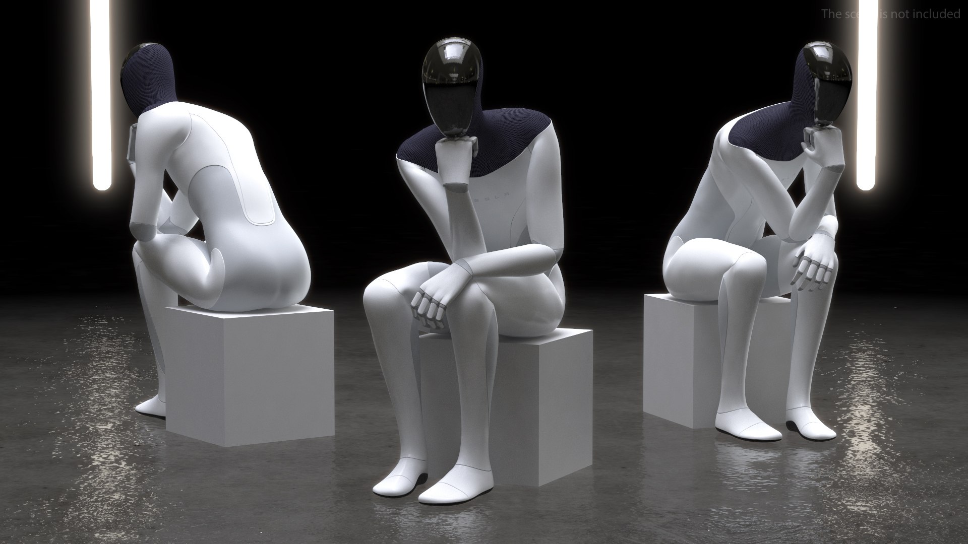 3D Tesla Bot Thinker Pose - TurboSquid 1807023