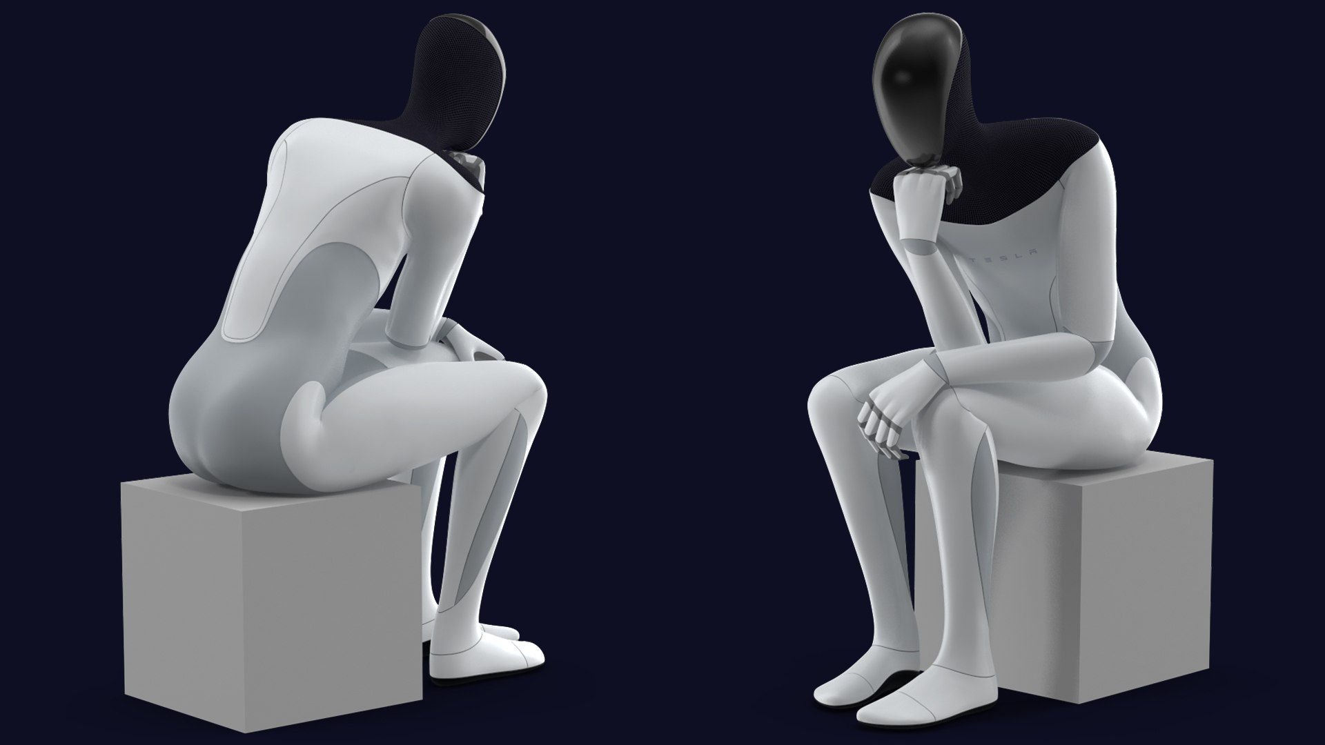 3D Tesla Bot Thinker Pose - TurboSquid 1807023
