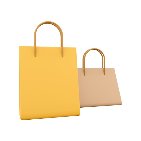 3d two leather bag icon 3D model - TurboSquid 2045499