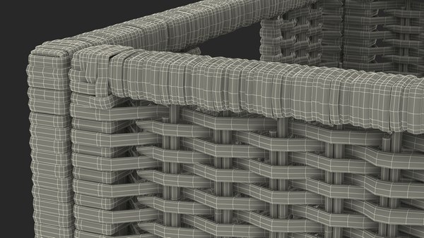 3D Rattan Storage Basket model - TurboSquid 1853419