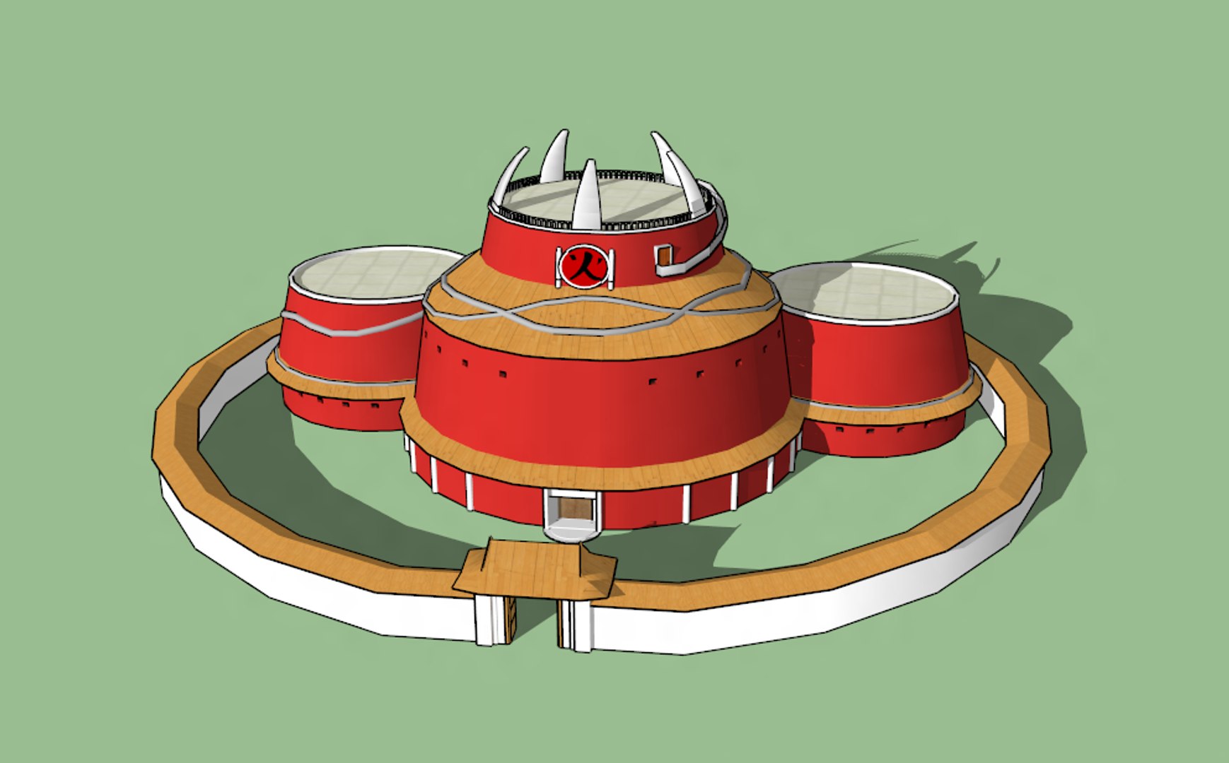 3ds Konoha Building Naruto