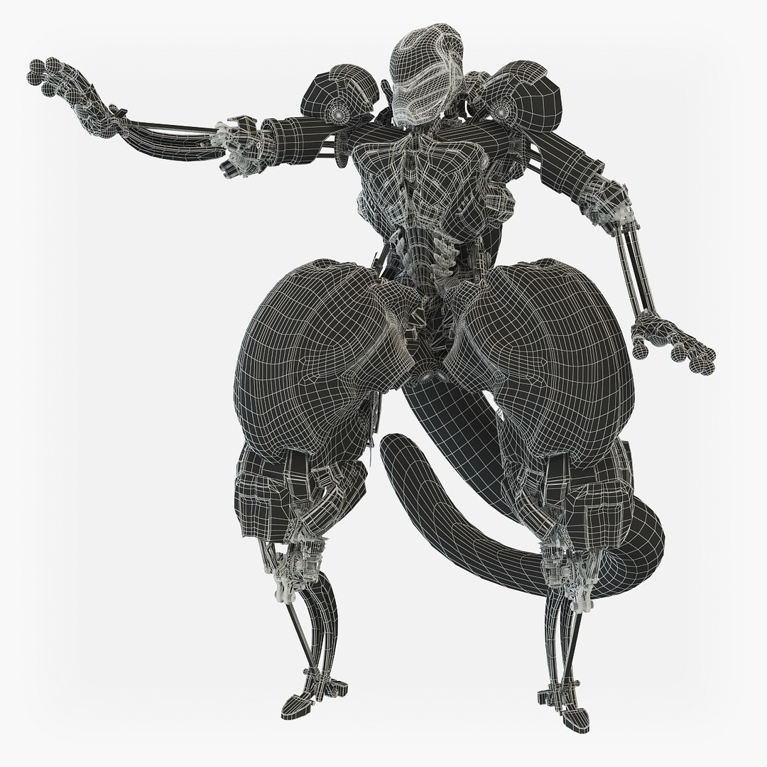 3d character mewtwo pokemon model