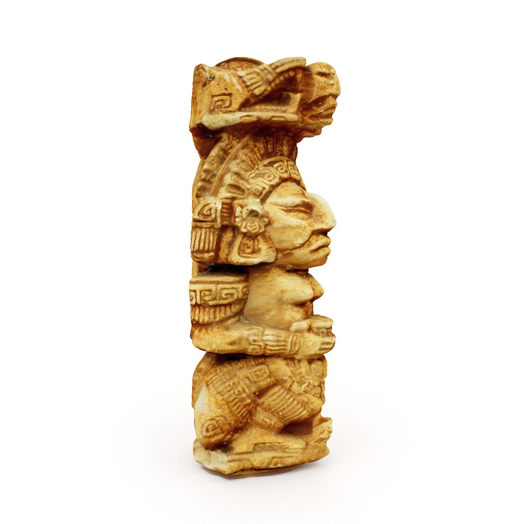 3d model aztec figure replica 2
