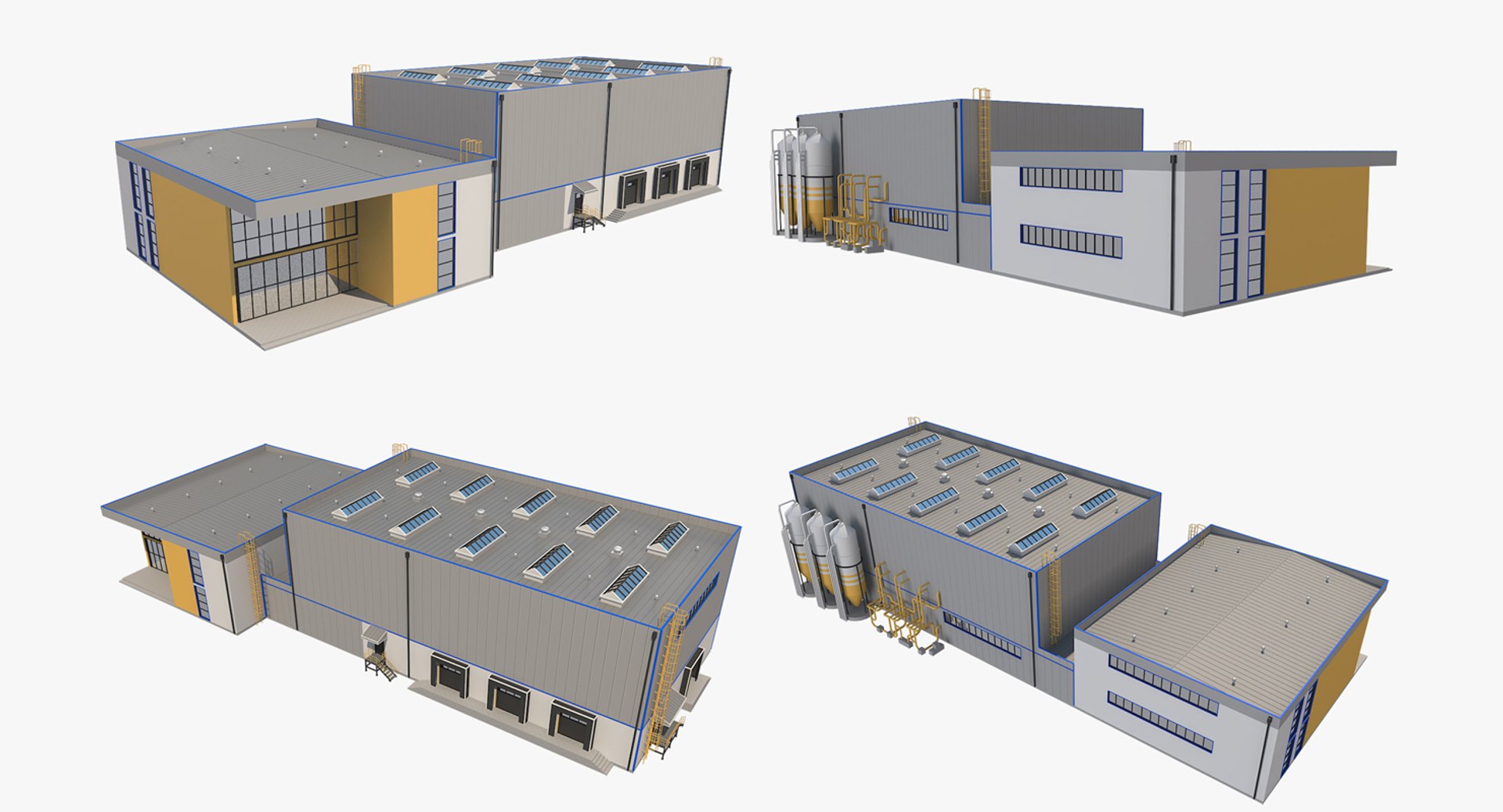 3D model industrial building - TurboSquid 1324030