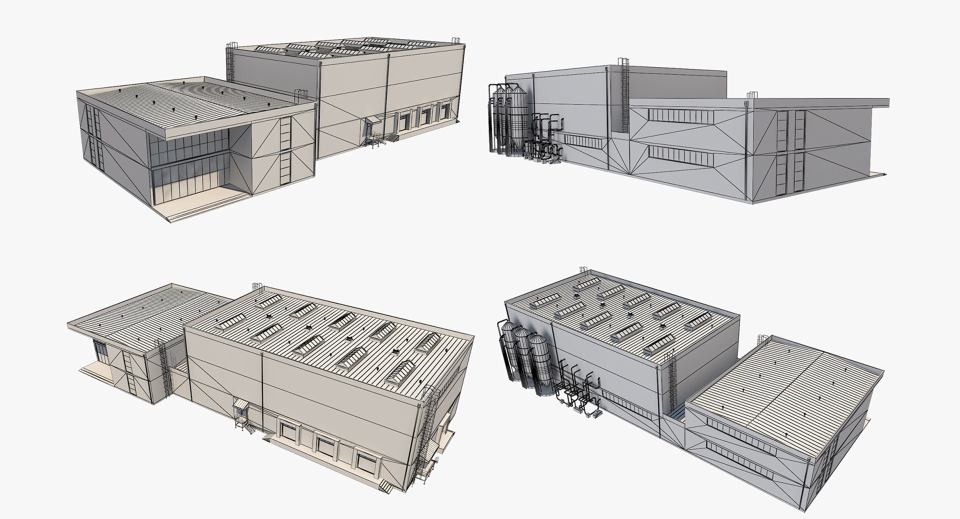 3D model industrial building - TurboSquid 1324030