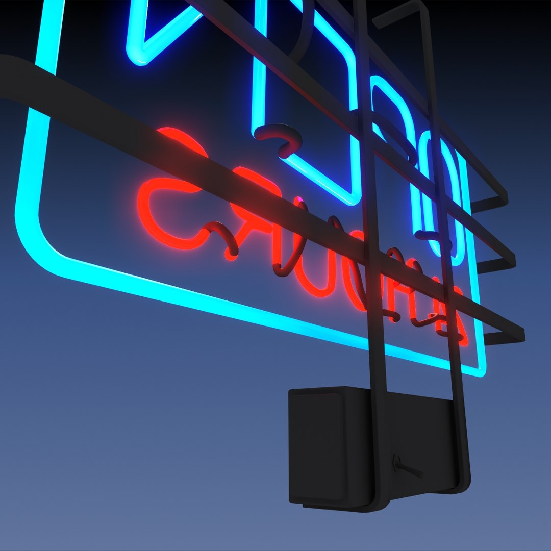 neon sign 3d model
