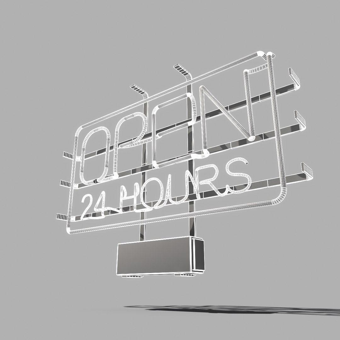 neon sign 3d model
