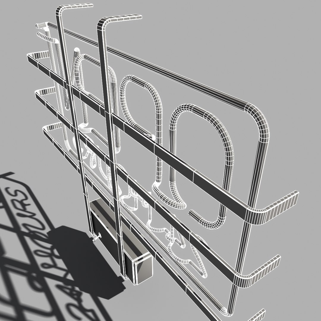 neon sign 3d model