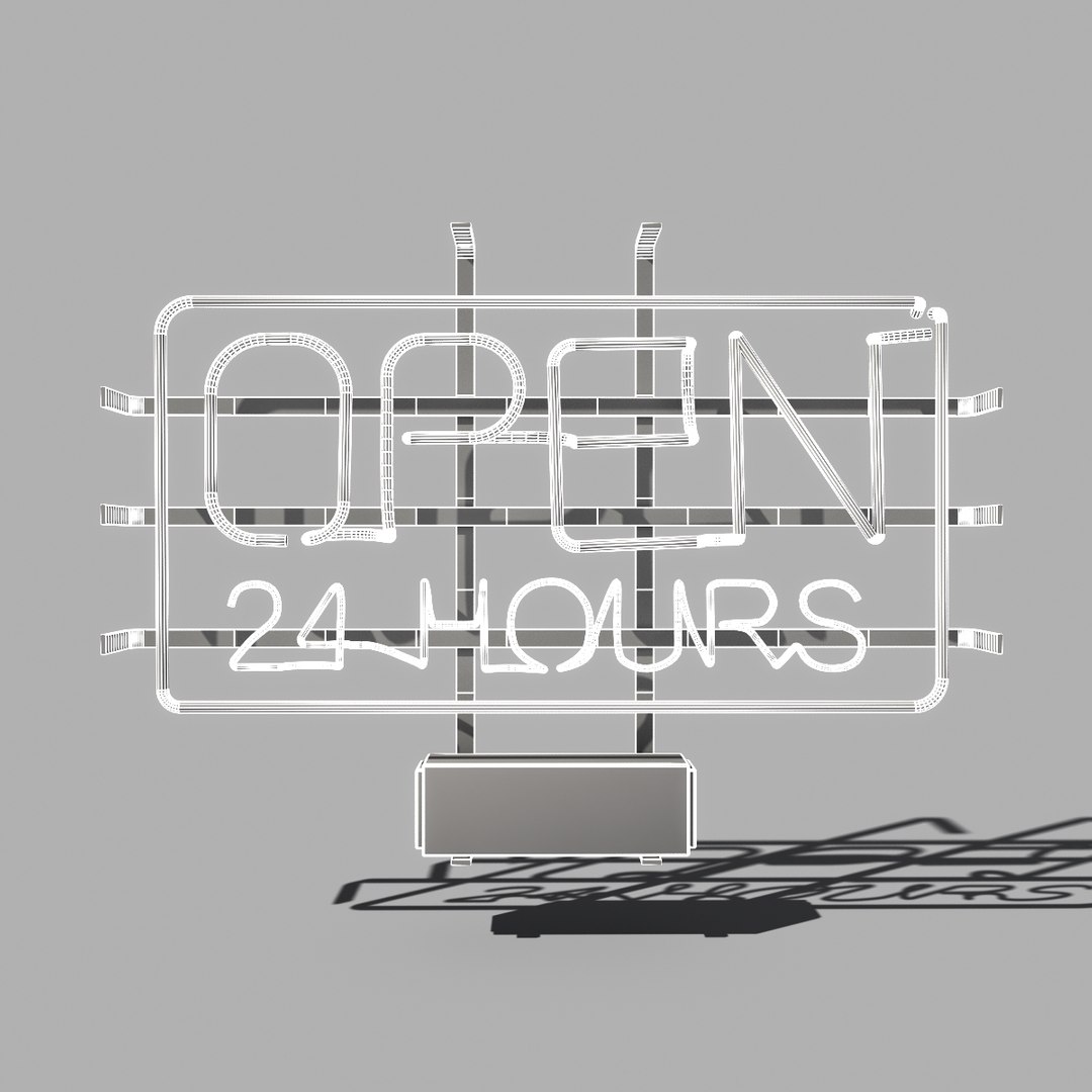 neon sign 3d model