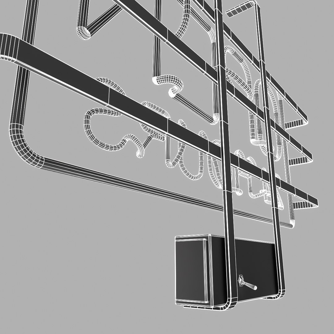 neon sign 3d model