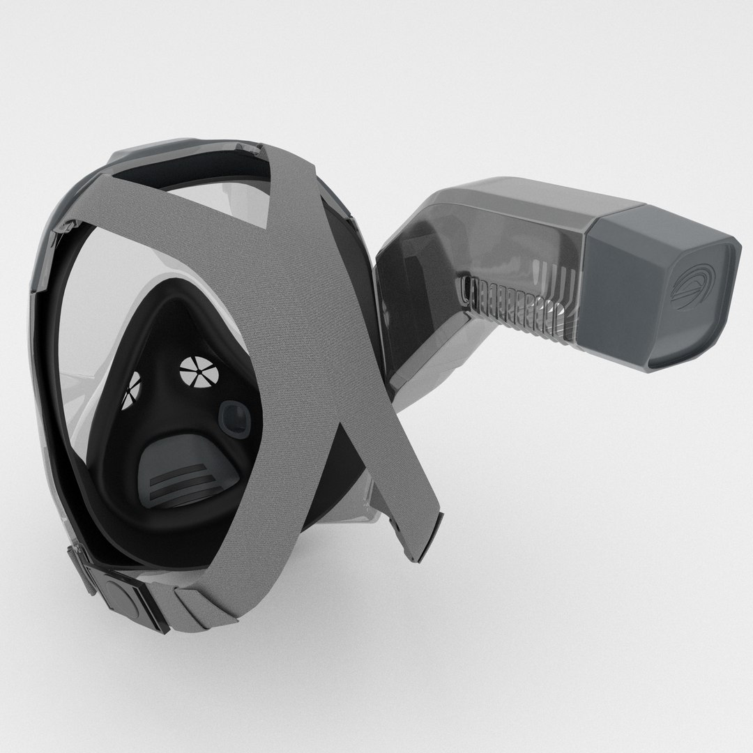V3 Face Snorkel Mask Stealth 3D Model - TurboSquid 2245481