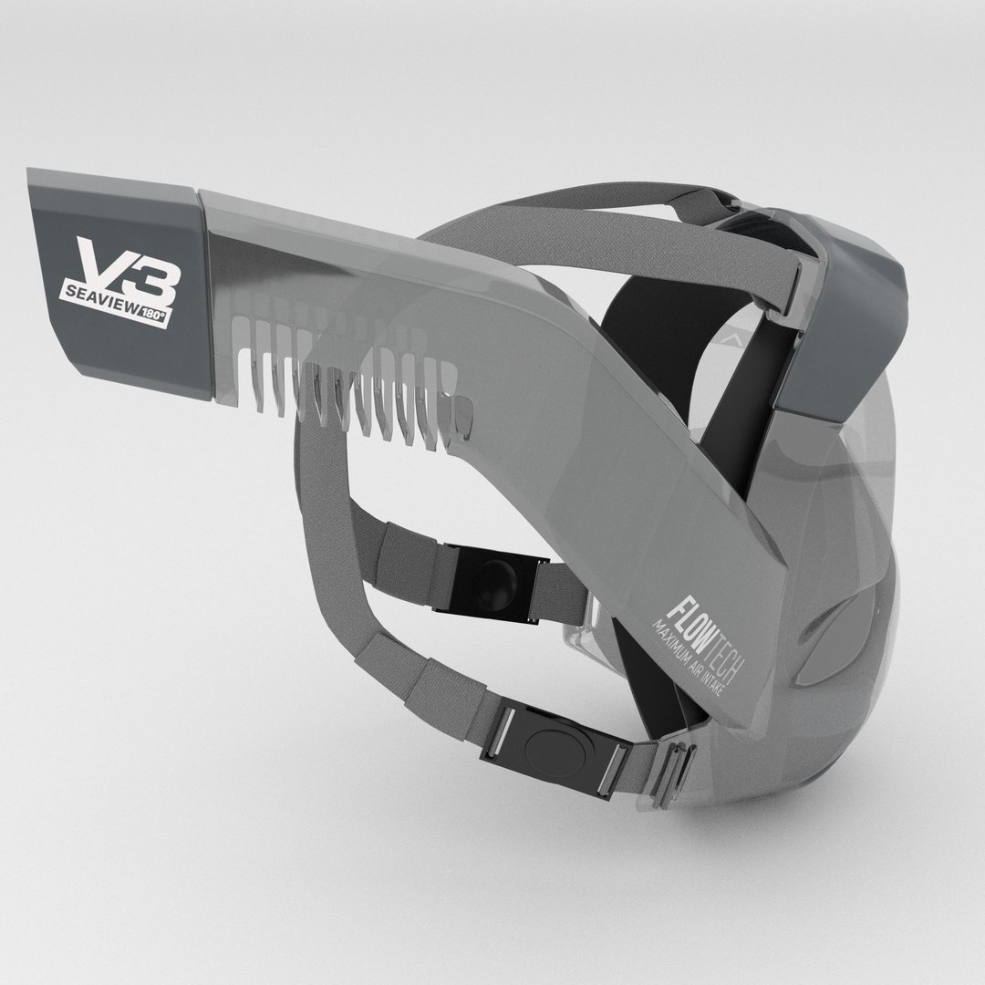 V3 Face Snorkel Mask Stealth 3D Model - TurboSquid 2245481