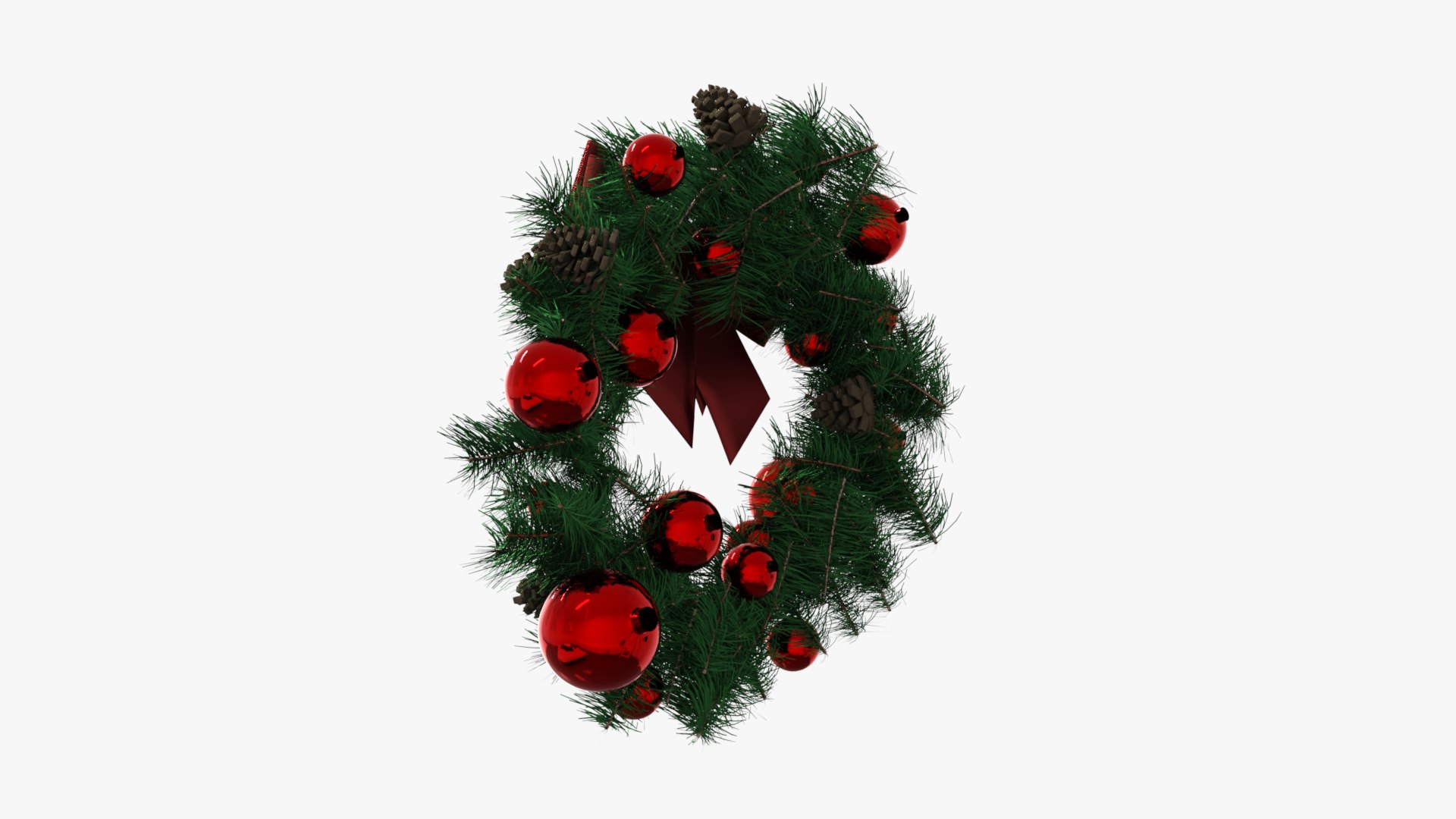 Wreath Red Ball Low-poly 3D Model 3D - TurboSquid 2332204