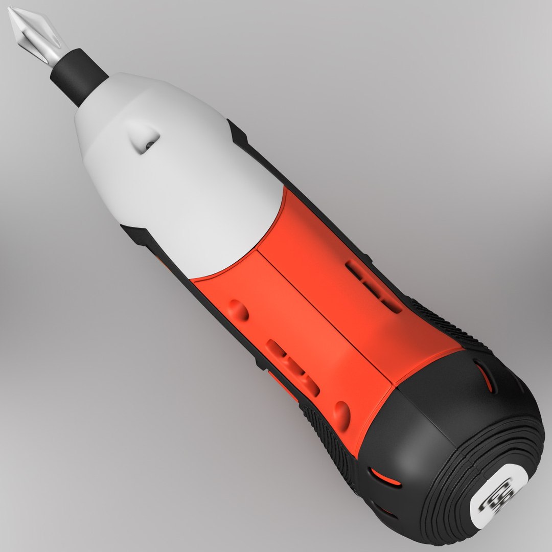 3d model of gyro screwdriver black decker