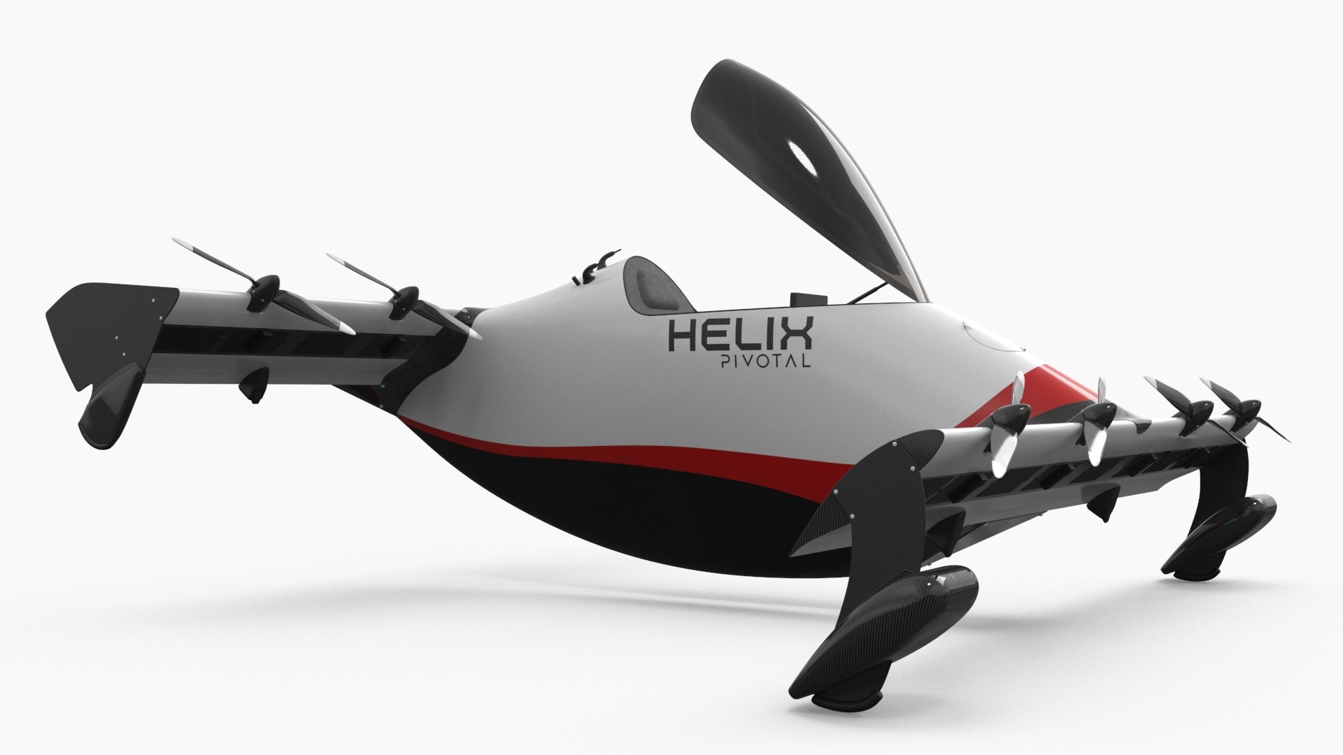 Helix Pivotal Electric VTOL Aircraft Rigged - TurboSquid 2268645