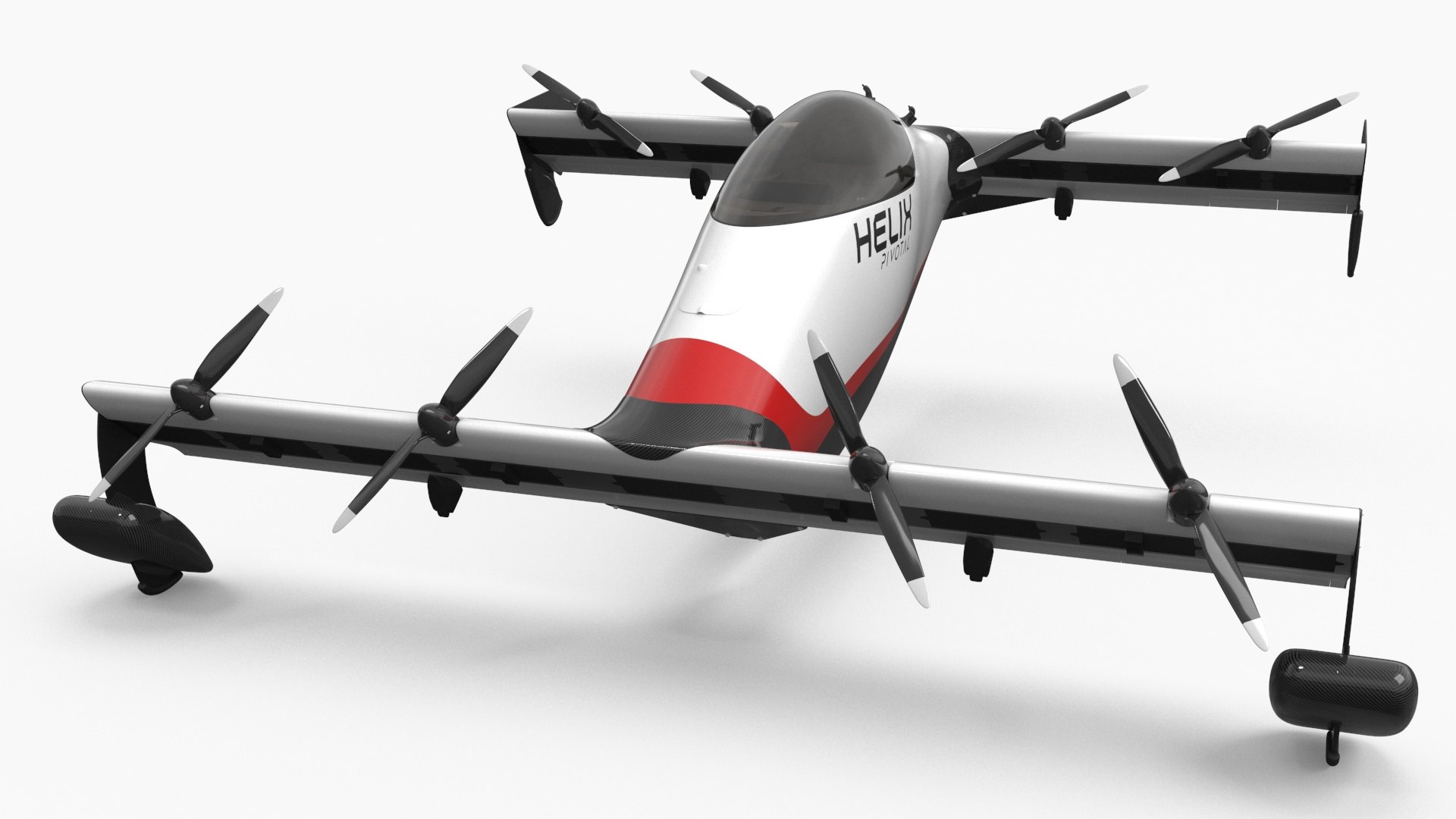 Helix Pivotal Electric VTOL Aircraft Rigged - TurboSquid 2268645