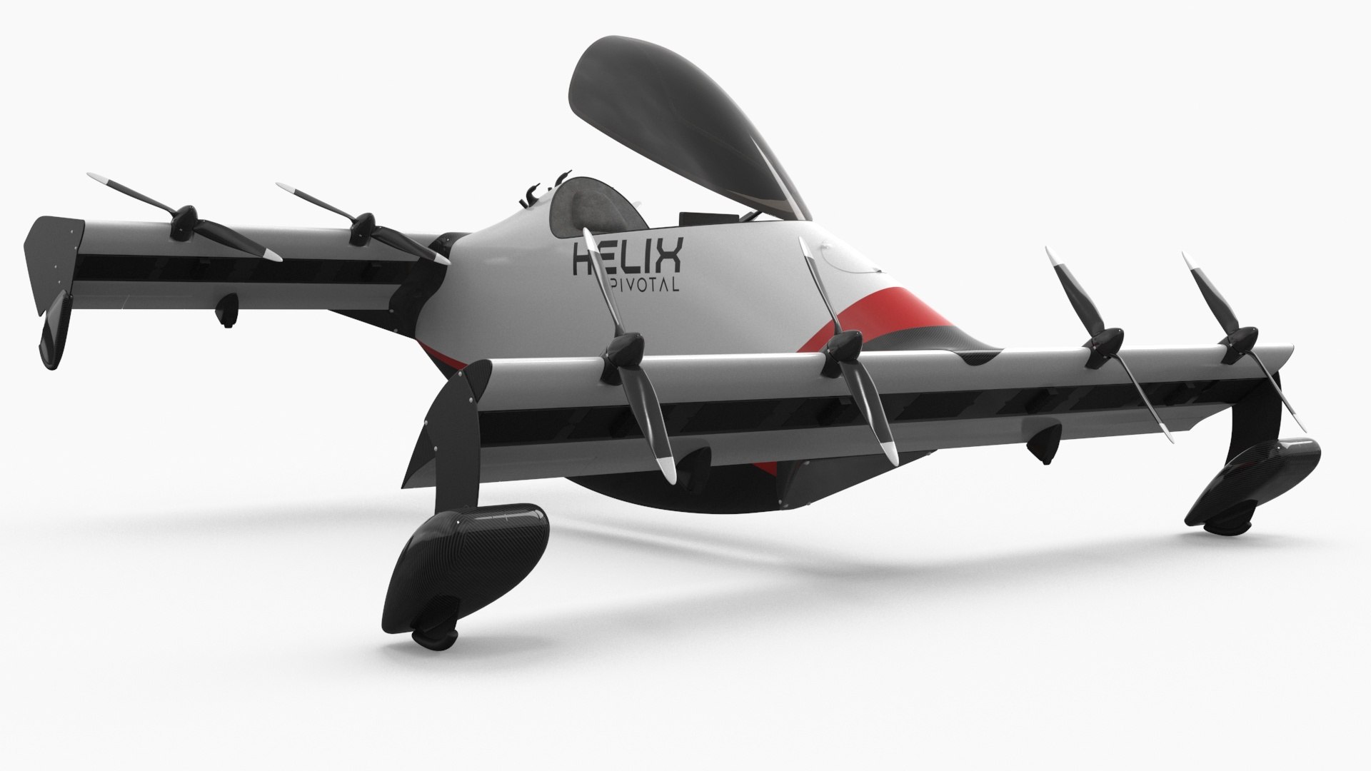 Helix Pivotal Electric VTOL Aircraft Rigged - TurboSquid 2268645