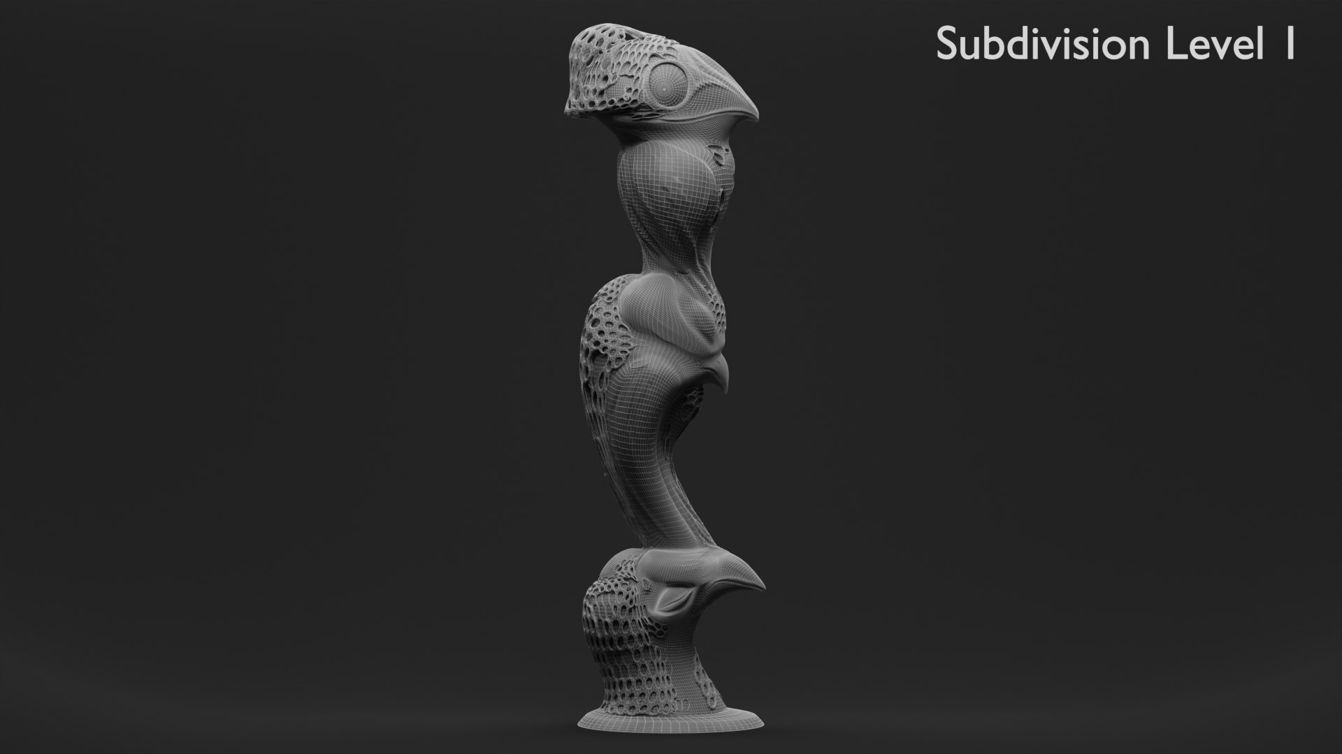 Dark Marble Bird Statue Model - TurboSquid 1995409