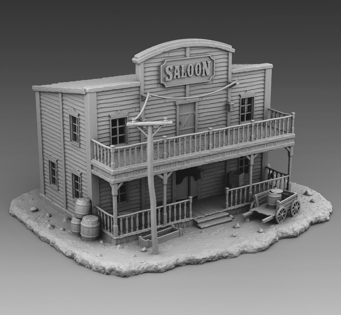 Big Saloon 3D Model - TurboSquid 1945442