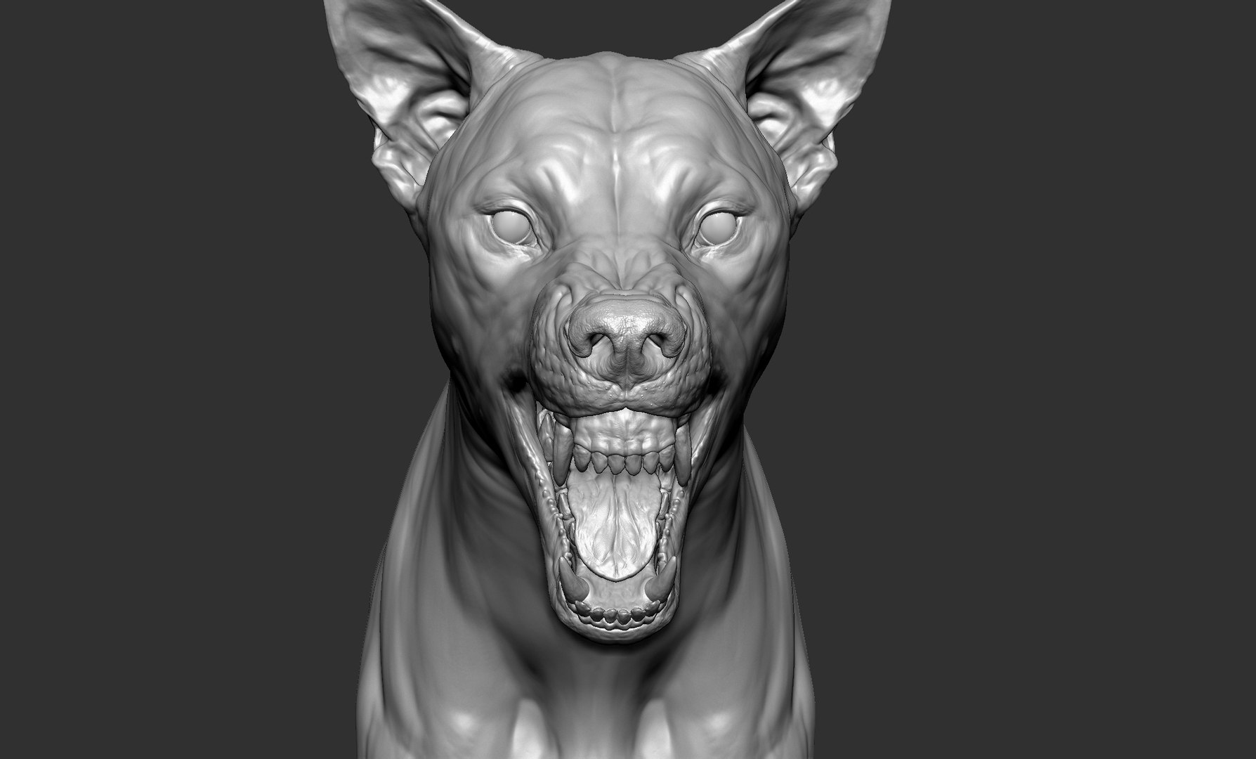 Wolf VFX MUSCLE SIMULATION wih Facial Expression model - TurboSquid 1909050
