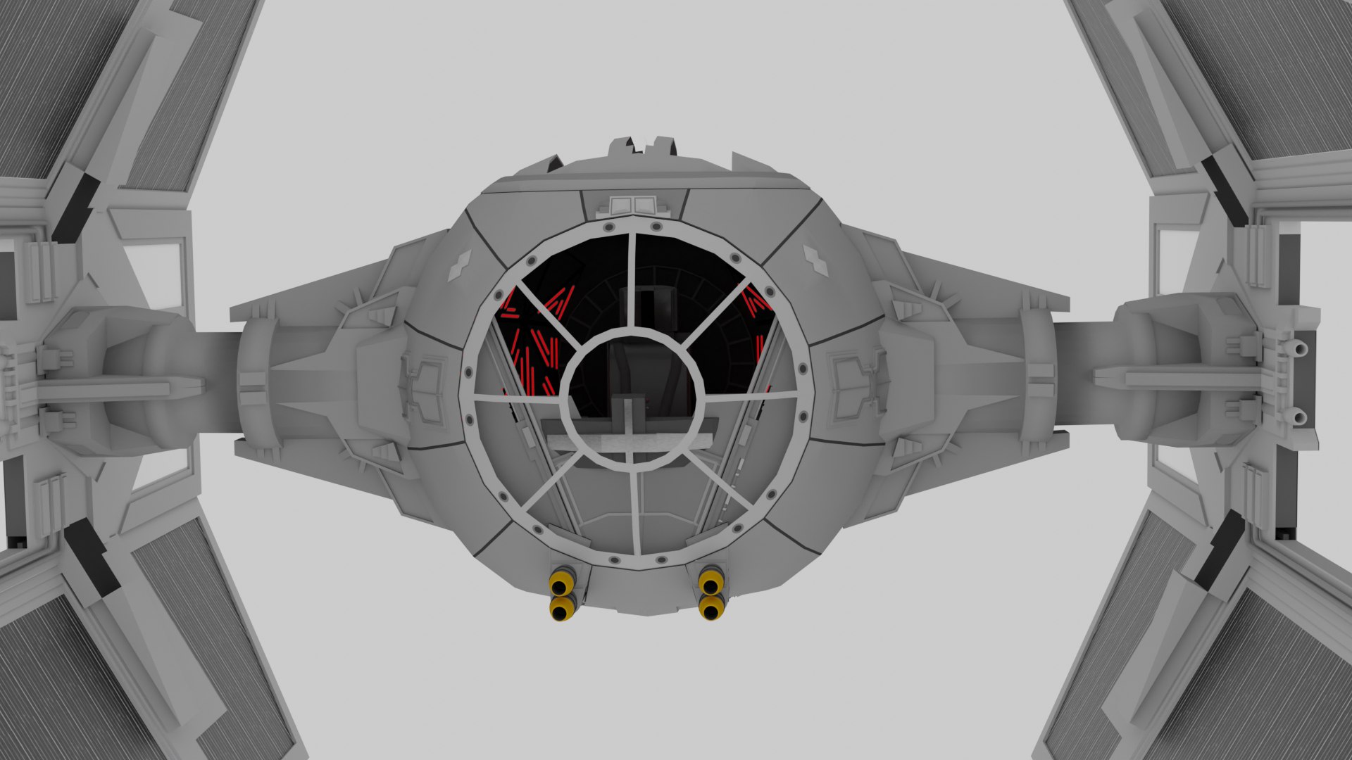 Star Wars Tie Interceptor With Full Interior 3D - TurboSquid 1840332