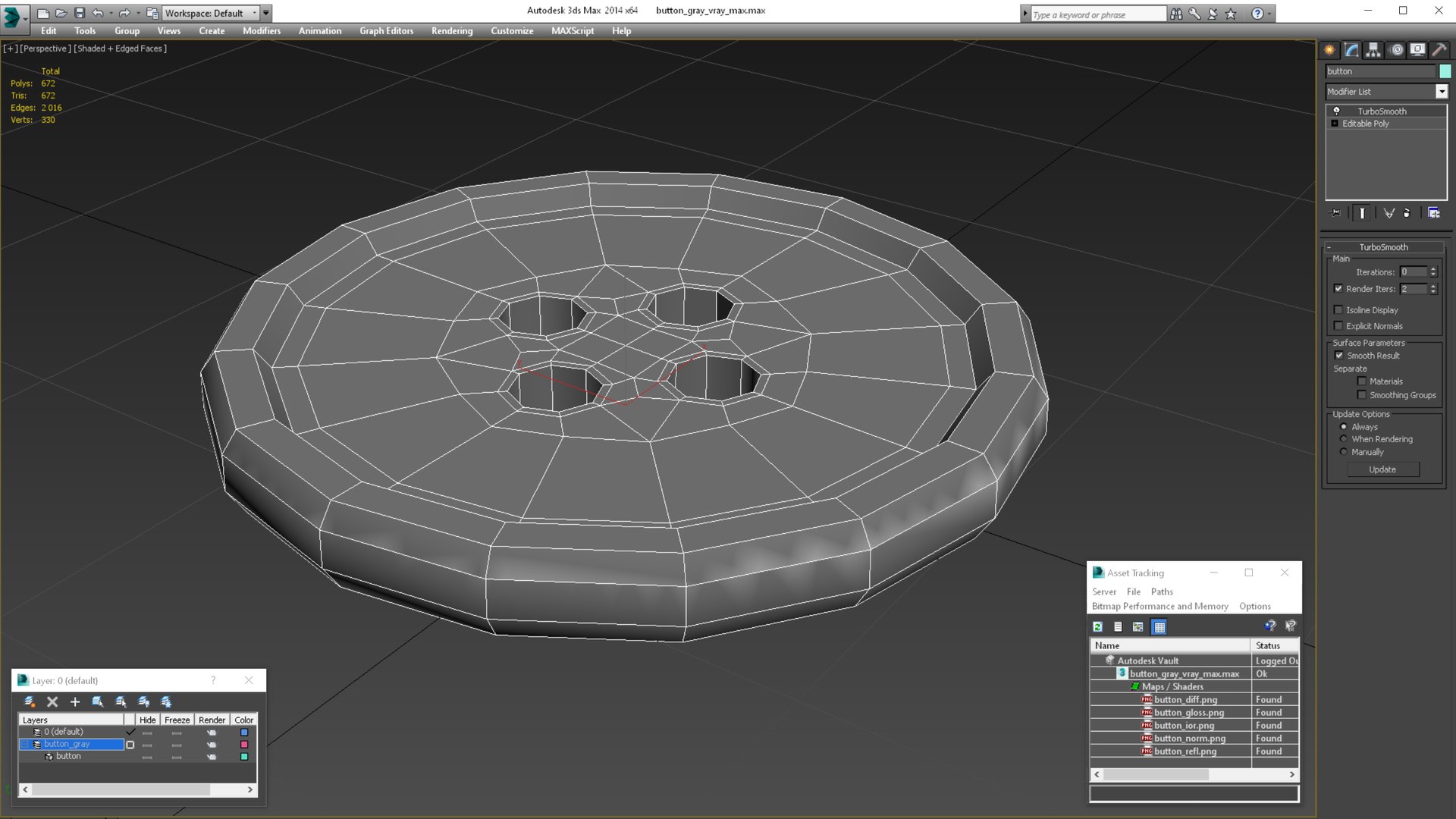 Button Grey 3D Model - TurboSquid 1819241