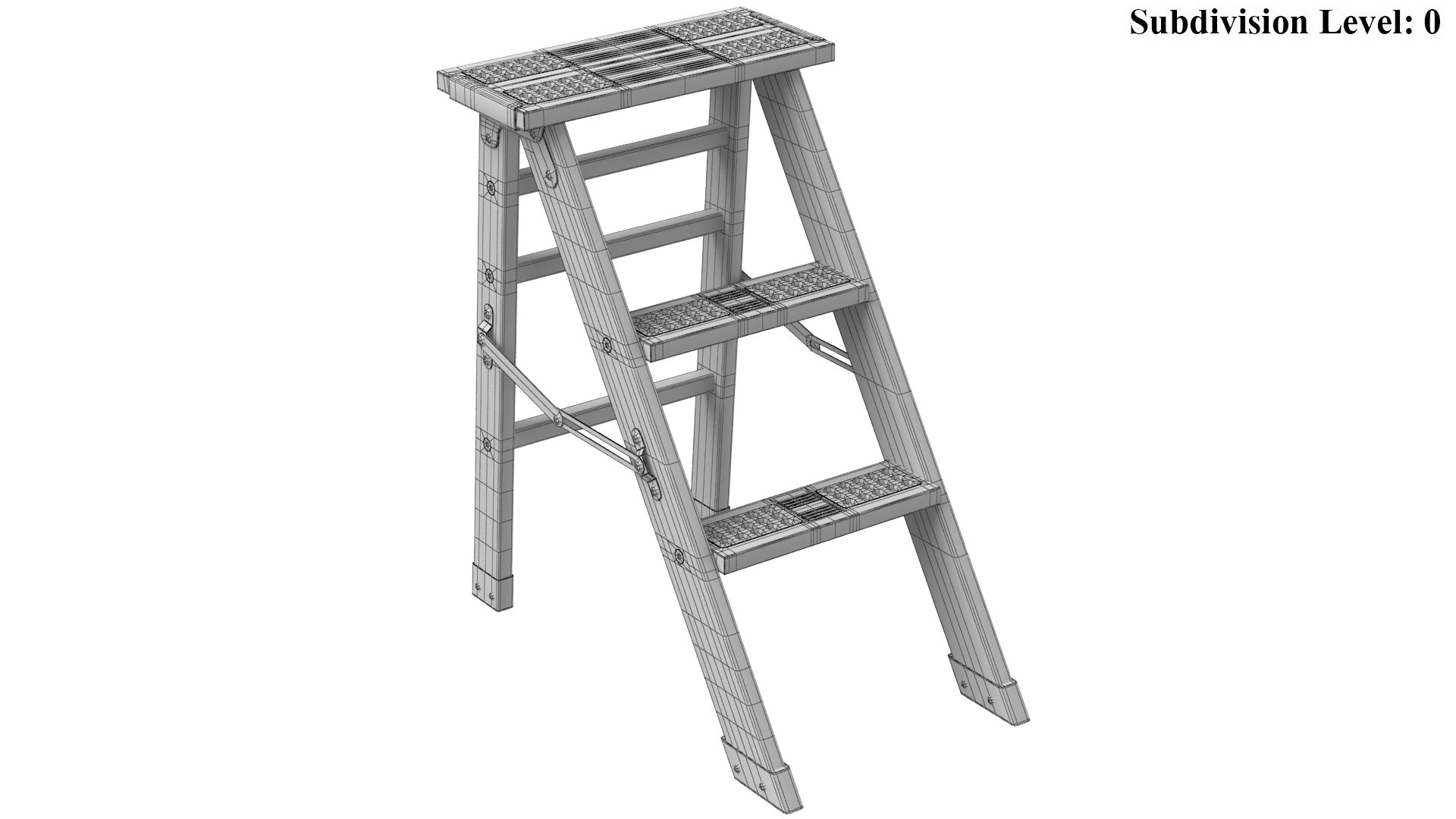 Detailed Step Ladder 3D Model - TurboSquid 2085703