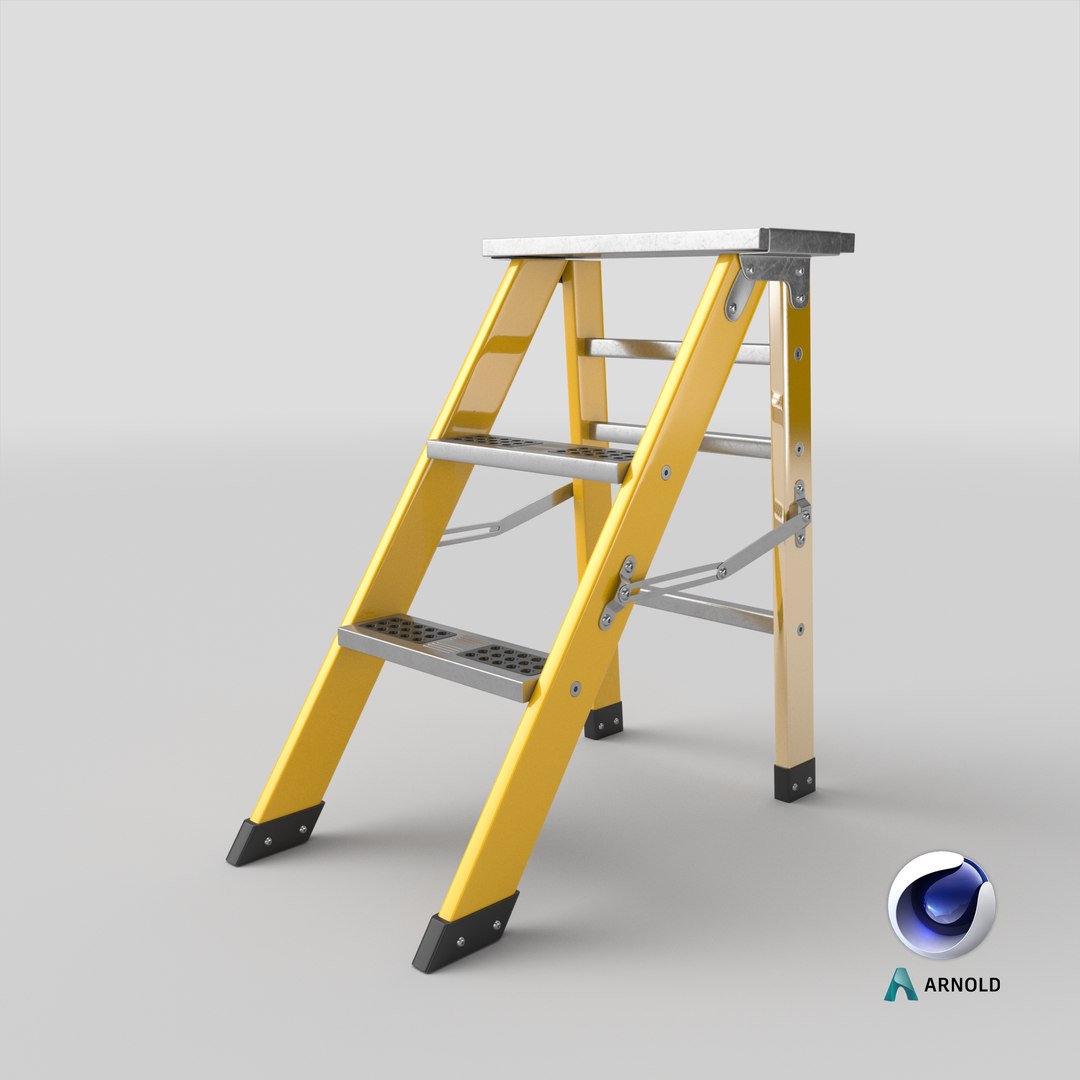 Detailed Step Ladder 3D Model - TurboSquid 2085703