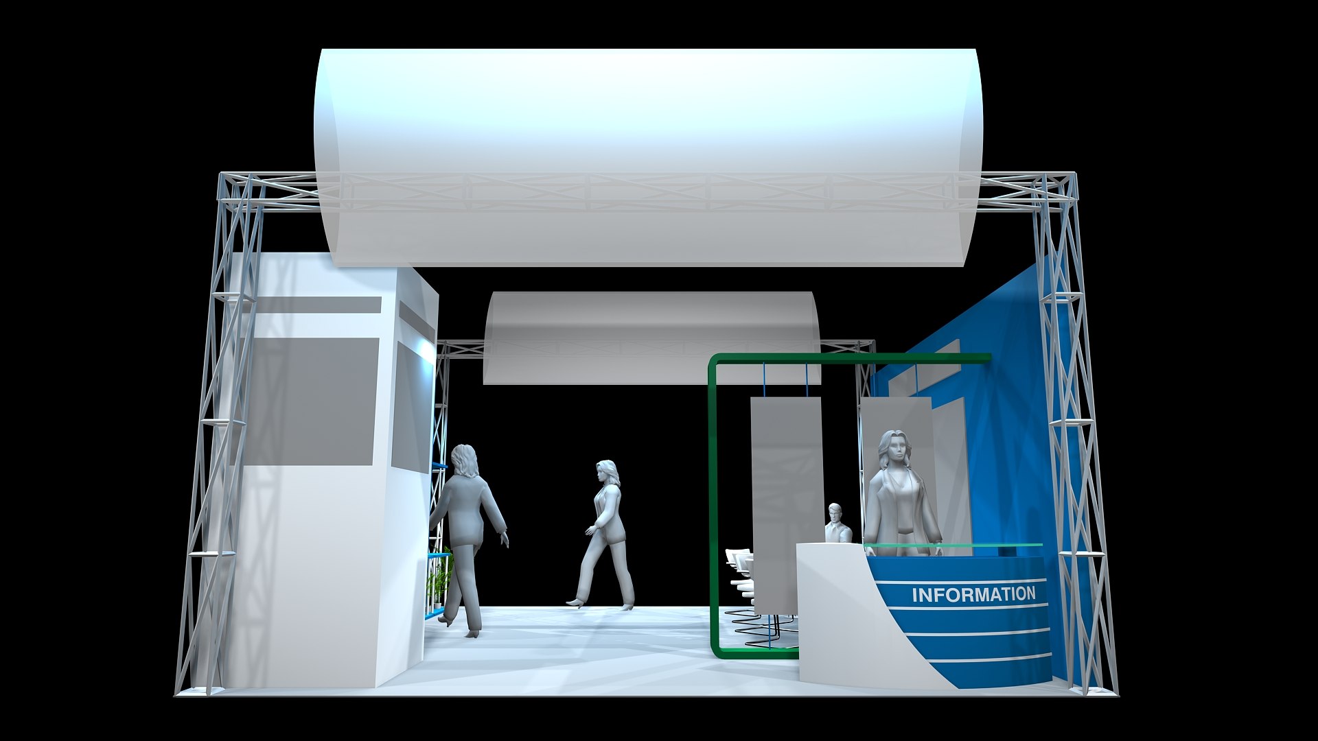 6x5 Stand Design 3 Side Open Model - TurboSquid 1871296