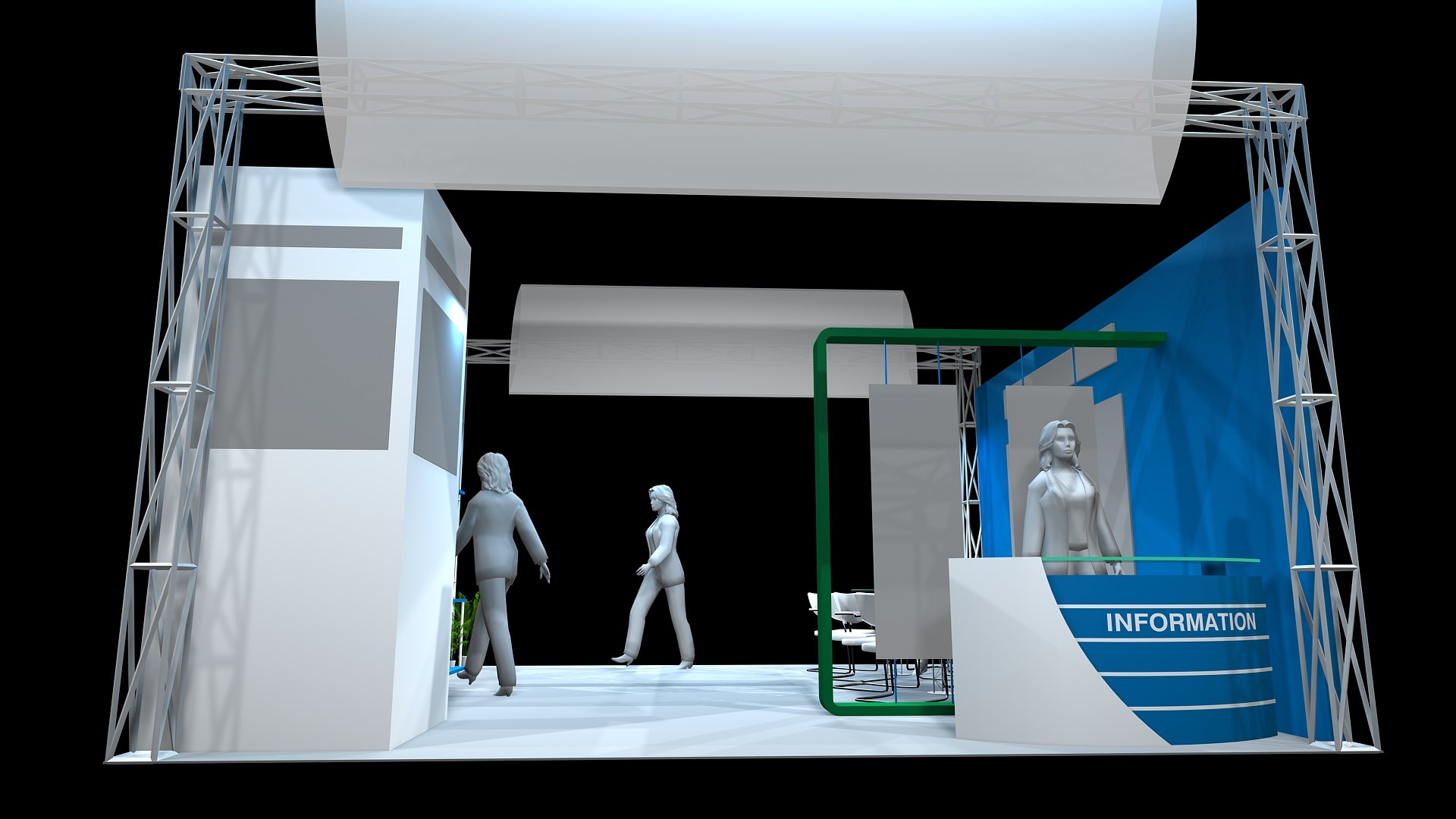 6x5 Stand Design 3 Side Open Model - TurboSquid 1871296