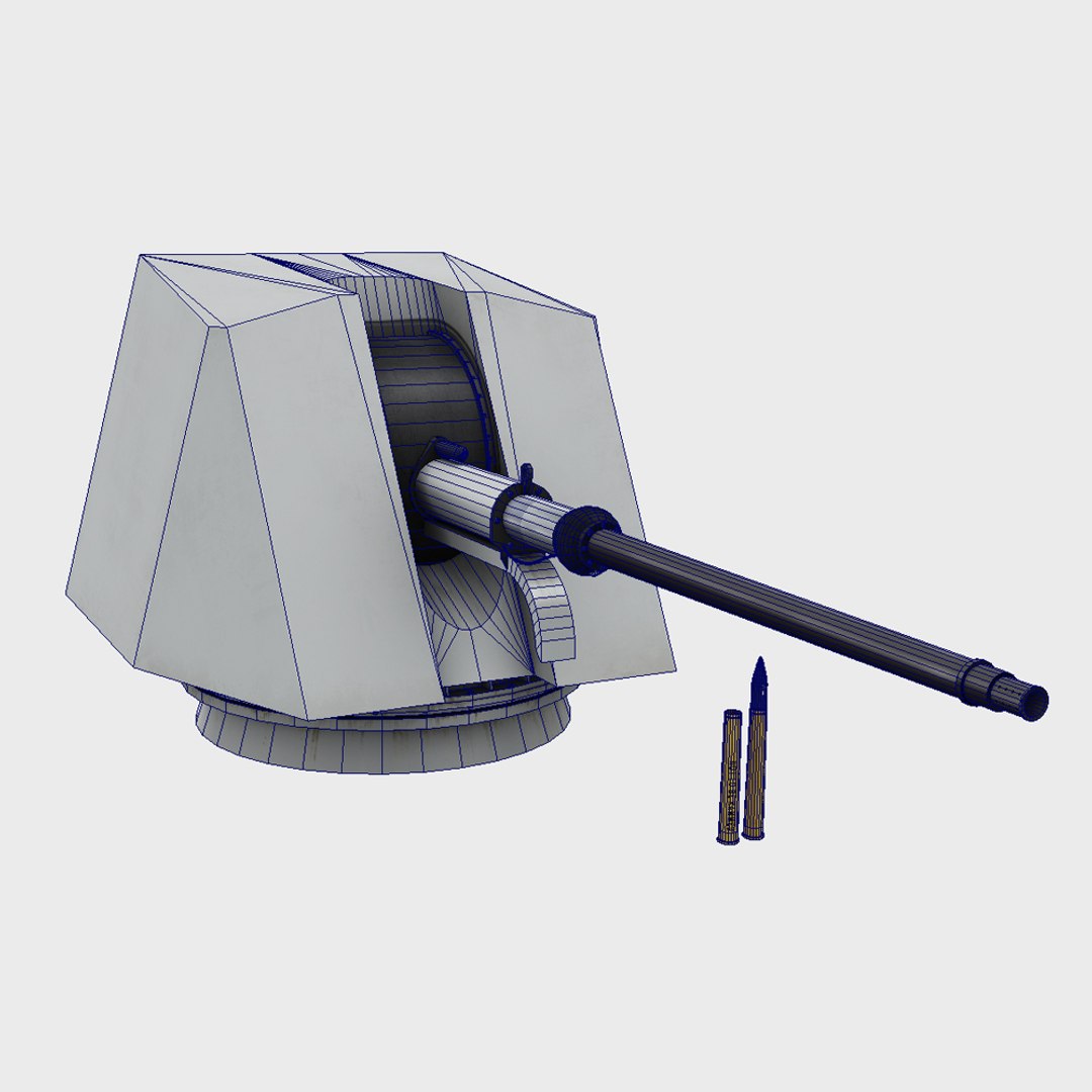 Naval Automatic Gun Mk1 Mk2 Mk 3 OTO Melara 3D - TurboSquid 2014278