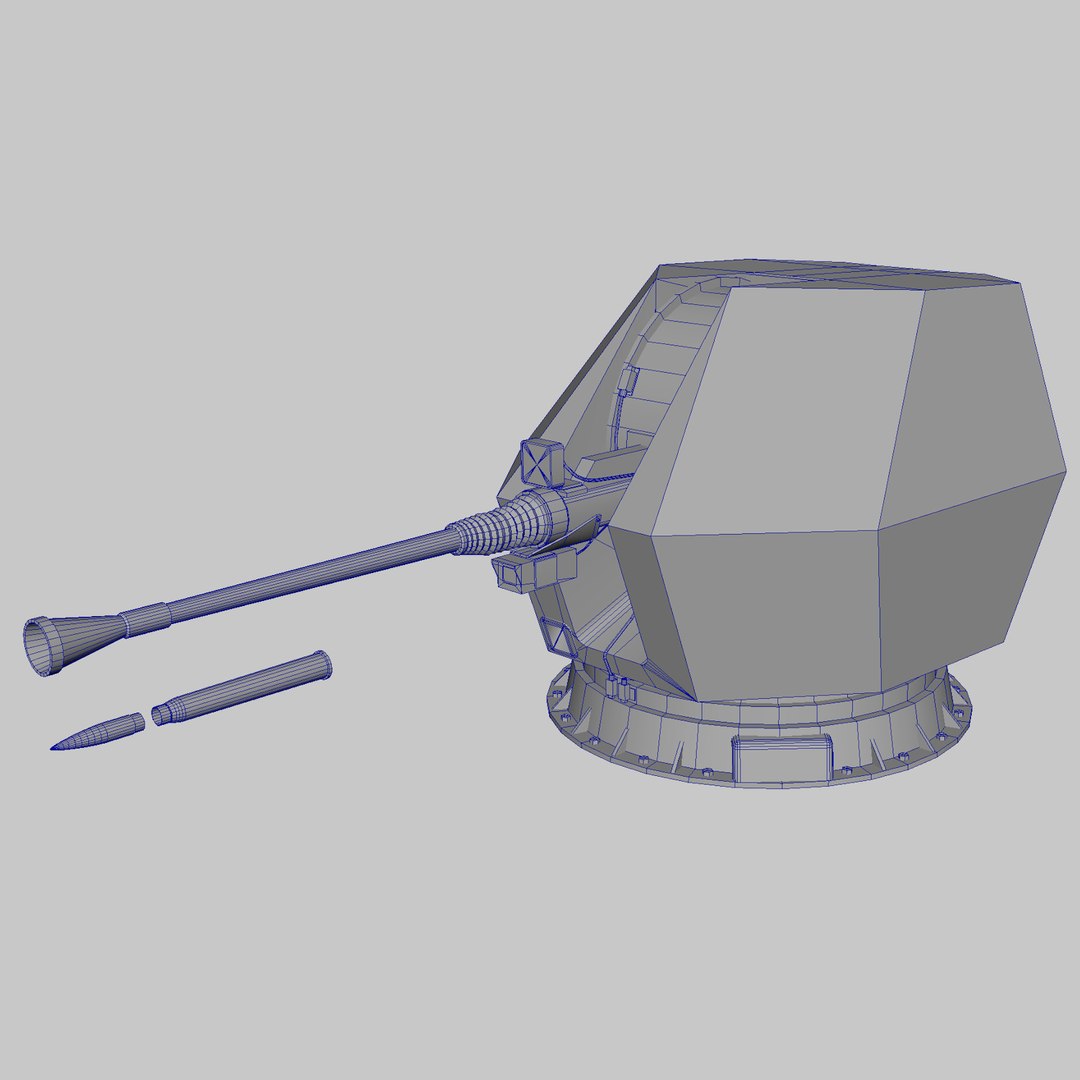 Naval Automatic Gun Mk1 Mk2 Mk 3 OTO Melara 3D - TurboSquid 2014278