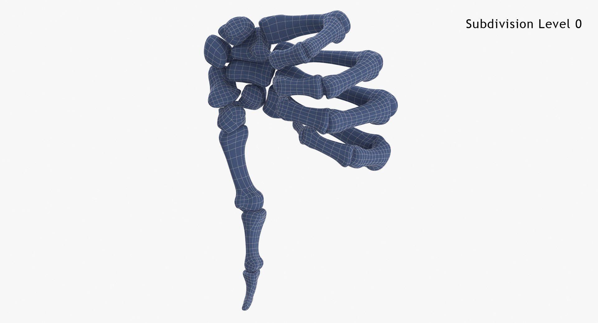 Human Hand Bones Dislike Sign White And Yellow Collection 01 - 2 Models ...