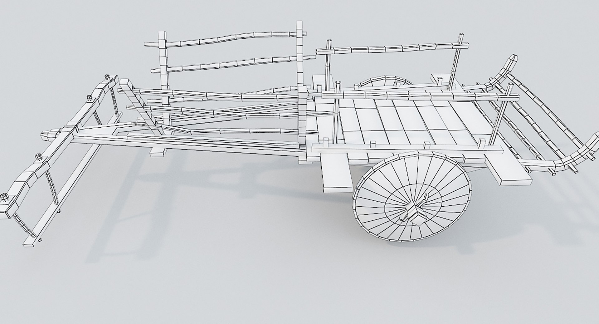 3D Ox Cart PBR Low Poly - TurboSquid 1737423