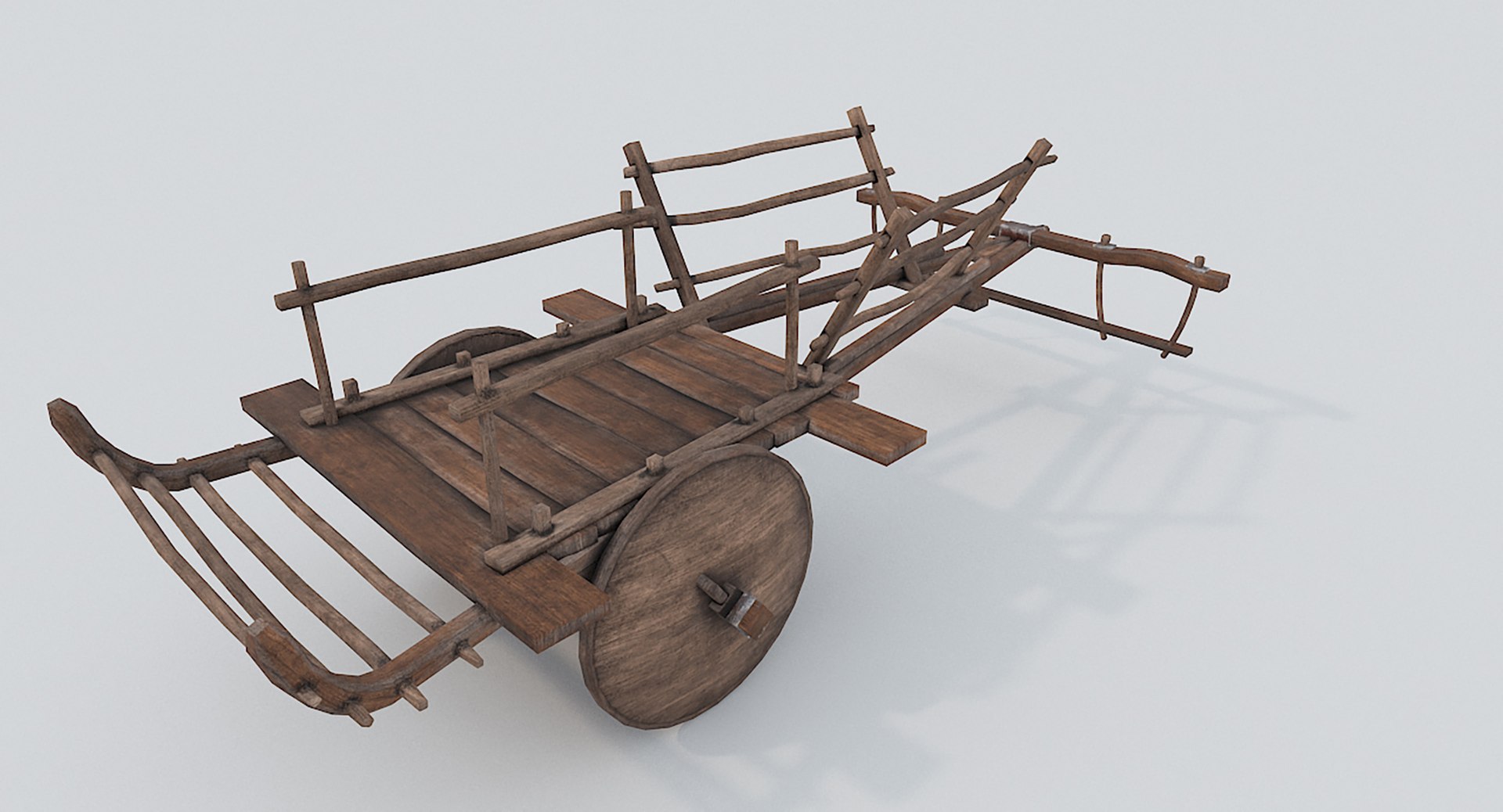 3D Ox Cart PBR Low Poly - TurboSquid 1737423
