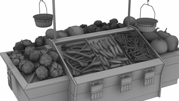 3D fruit vegatables display stand model - TurboSquid 1600613