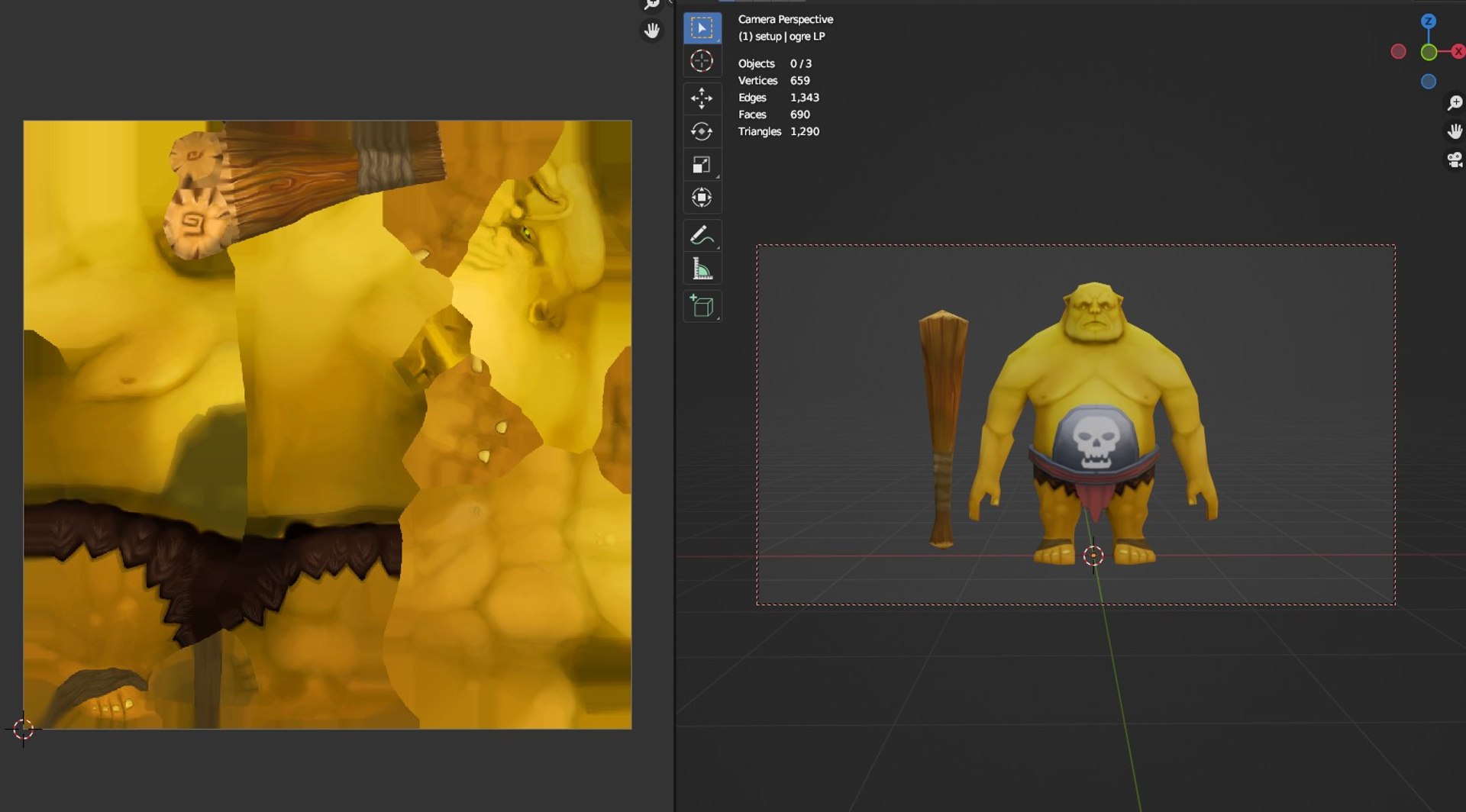 3D Game Ready Rigged Ogre With Weapon Low Poly Model - TurboSquid 2261950