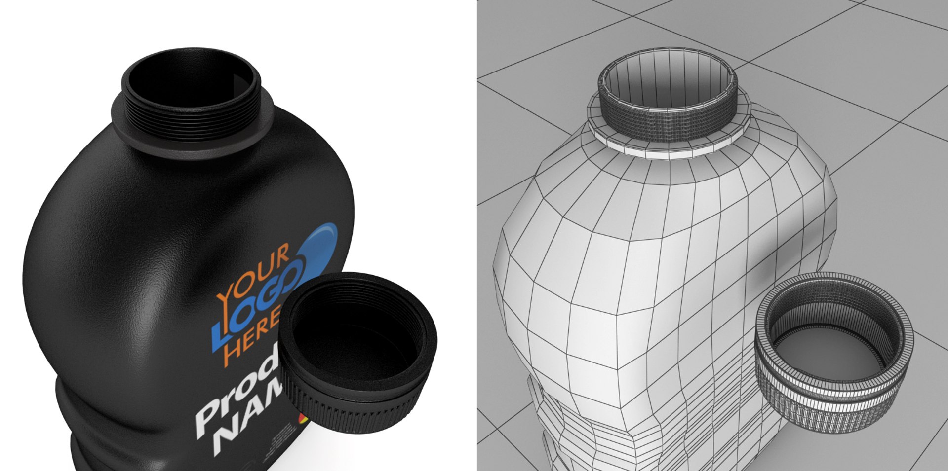 Oil Bottle 3d Model