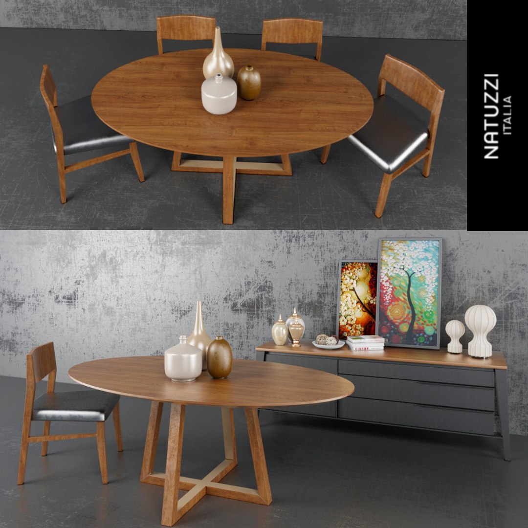 dining room set 3d max