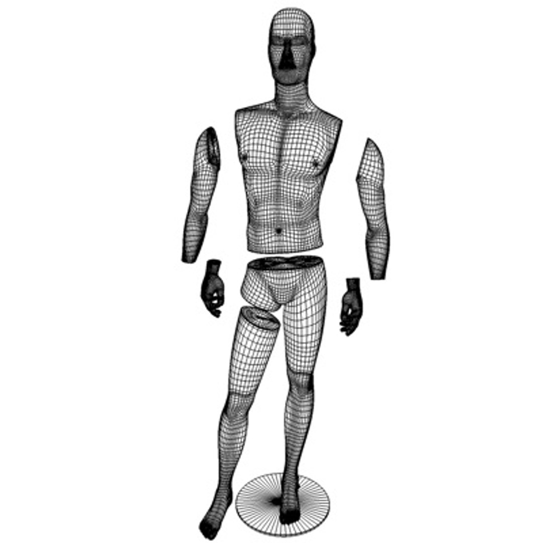 manikin man 3d model