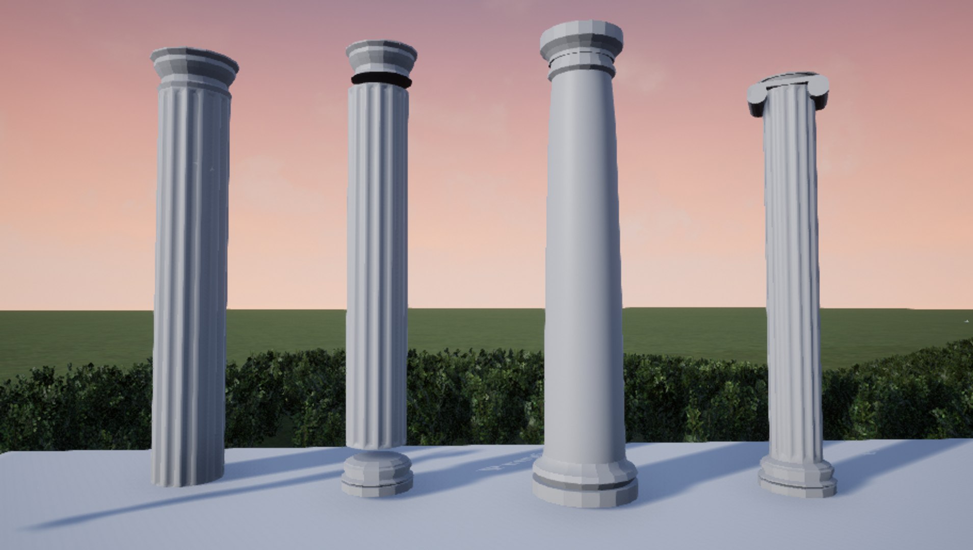 3D Columns Tuscan Doric Ionic - TurboSquid 1272290