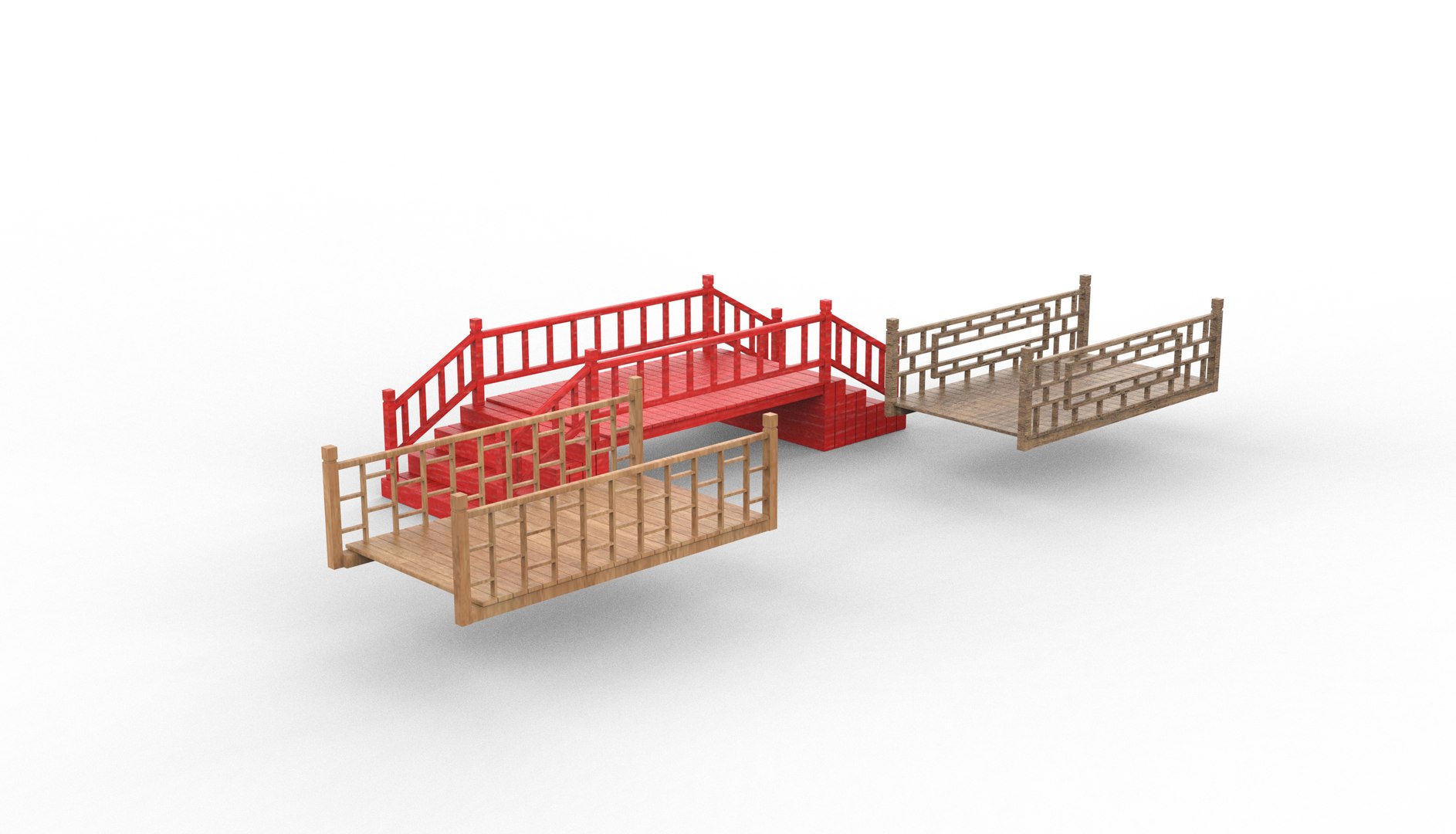 Chinese Wooden Bridge 3D Model 3D Model - TurboSquid 2407731