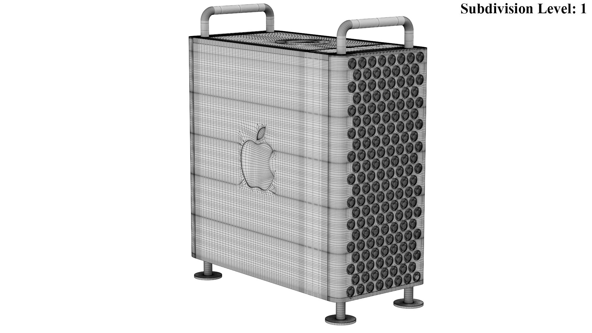 Detailed Mac Pro Tower 3D Model - TurboSquid 2196503