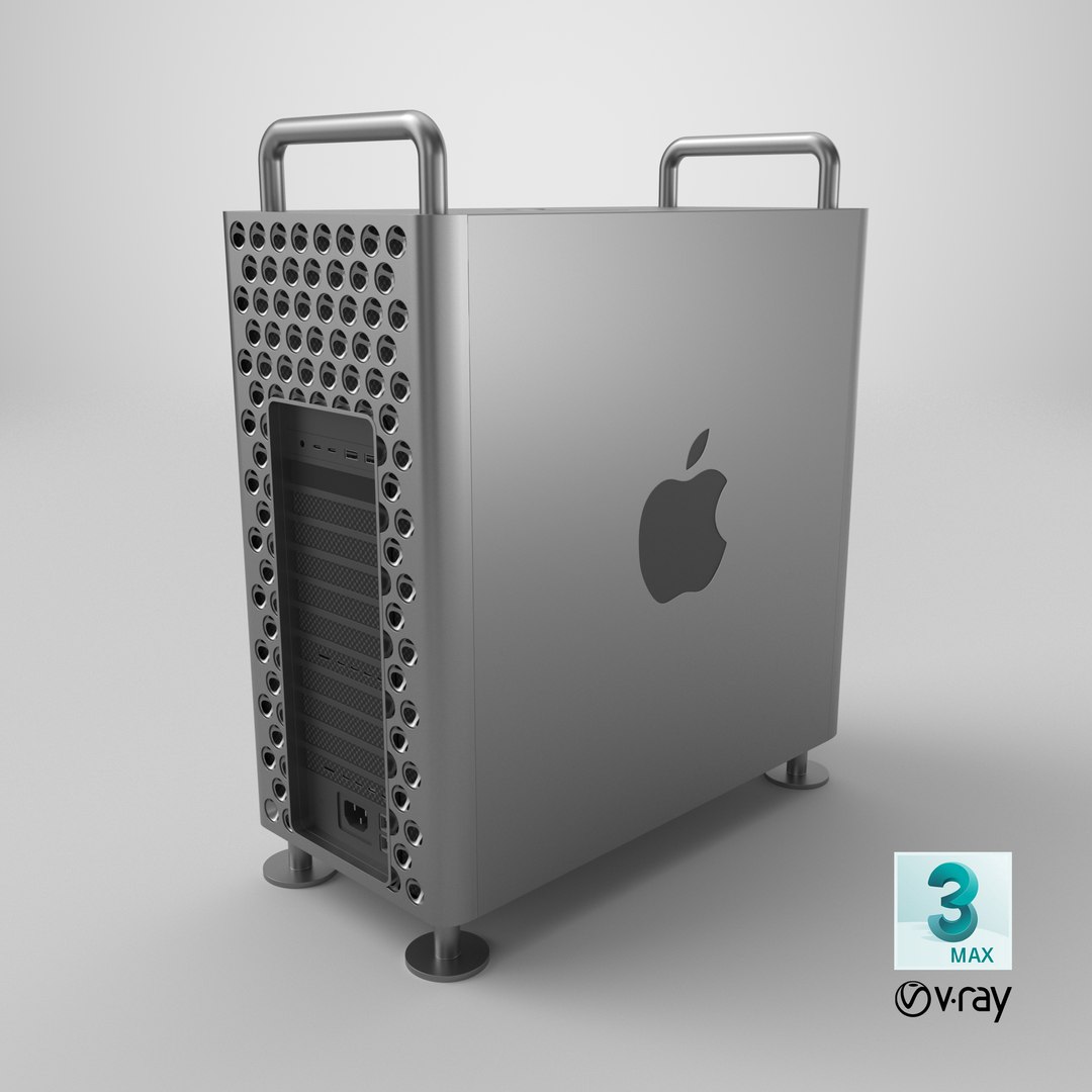 Detailed Mac Pro Tower 3D Model - TurboSquid 2196503