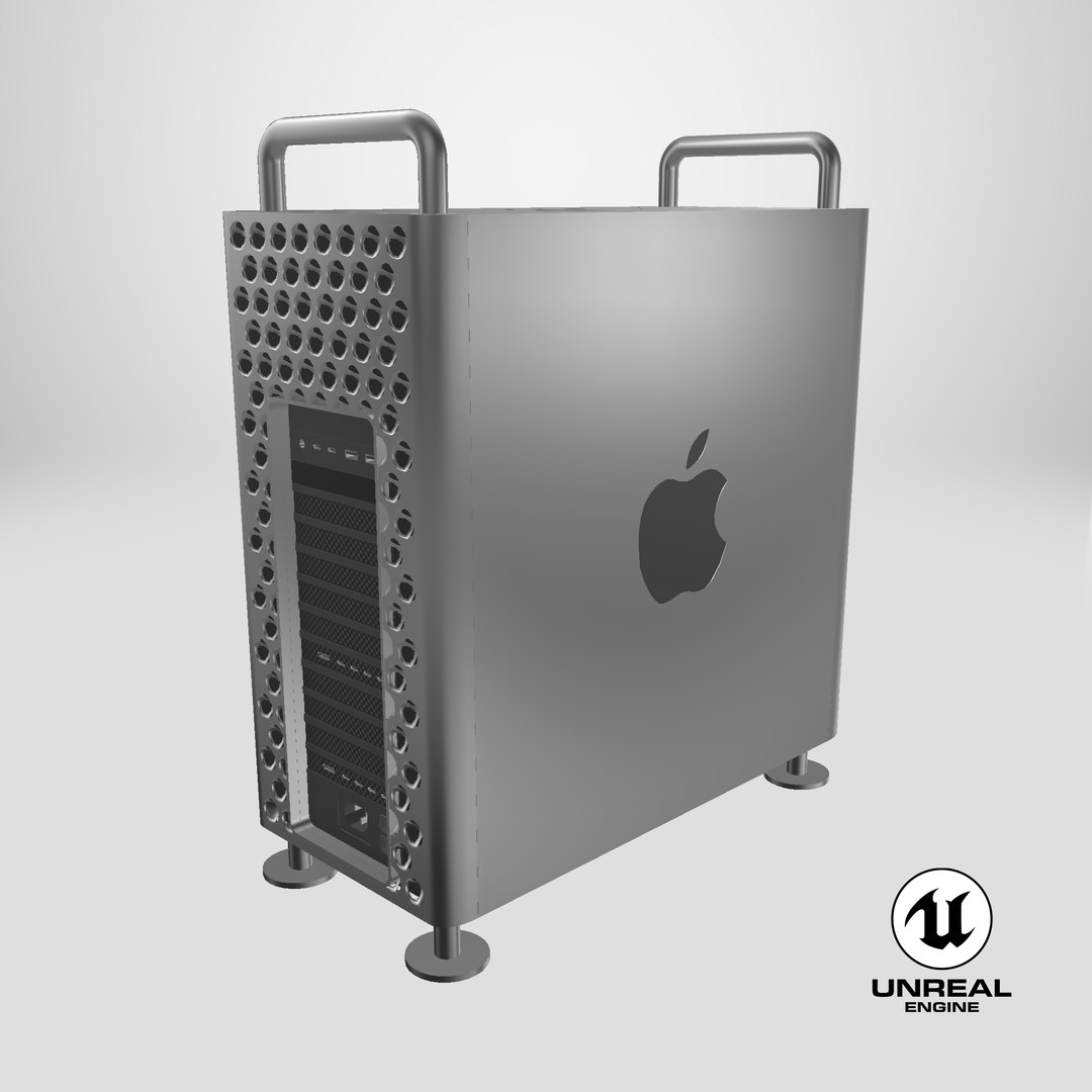Detailed Mac Pro Tower 3D Model - TurboSquid 2196503