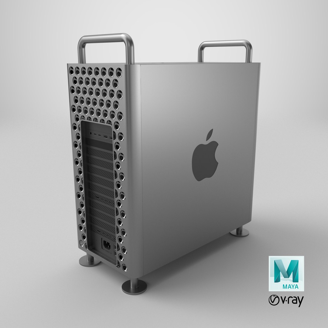 Detailed Mac Pro Tower 3D Model - TurboSquid 2196503